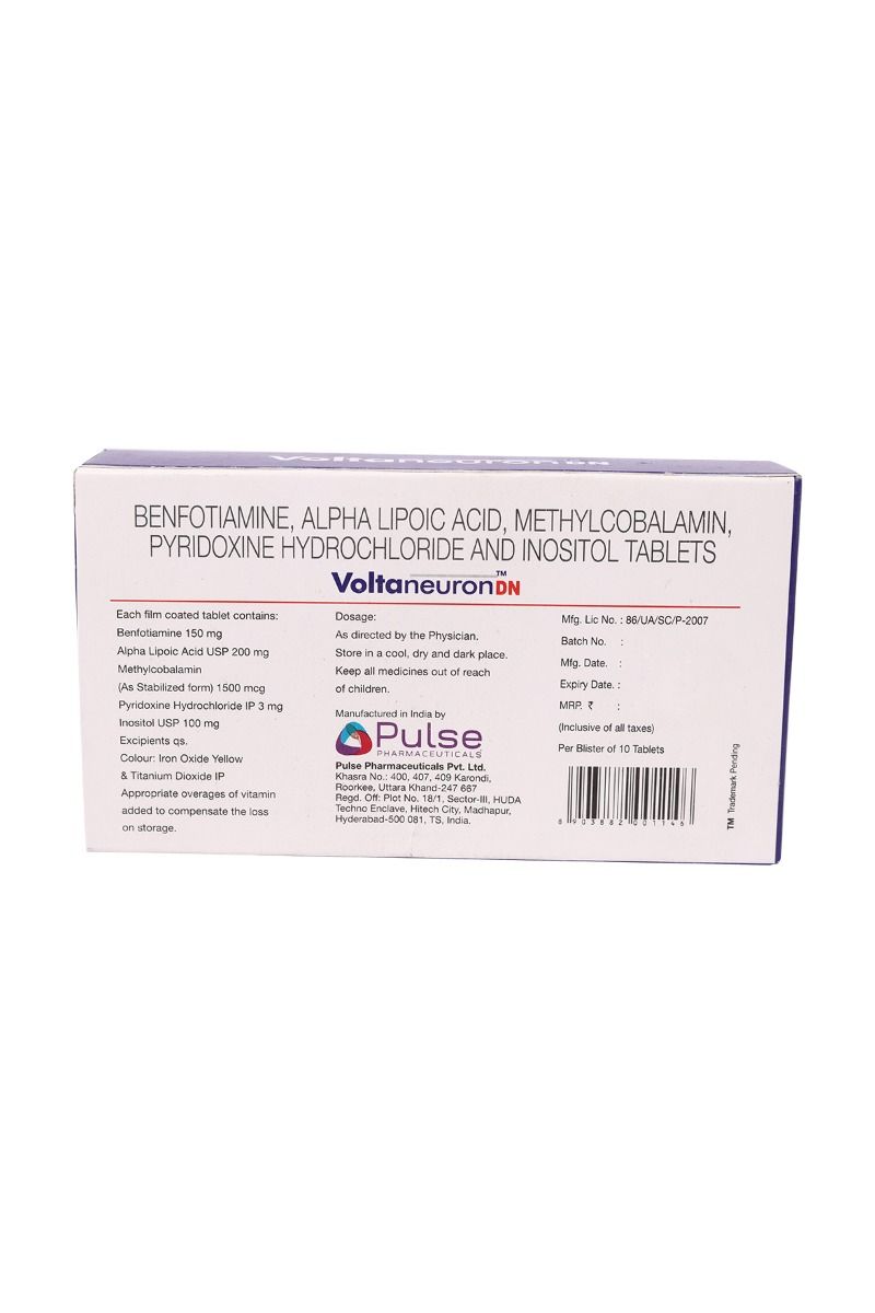 Voltaneuron DN Tablet 10's Price, Uses, Side Effects, Composition ...