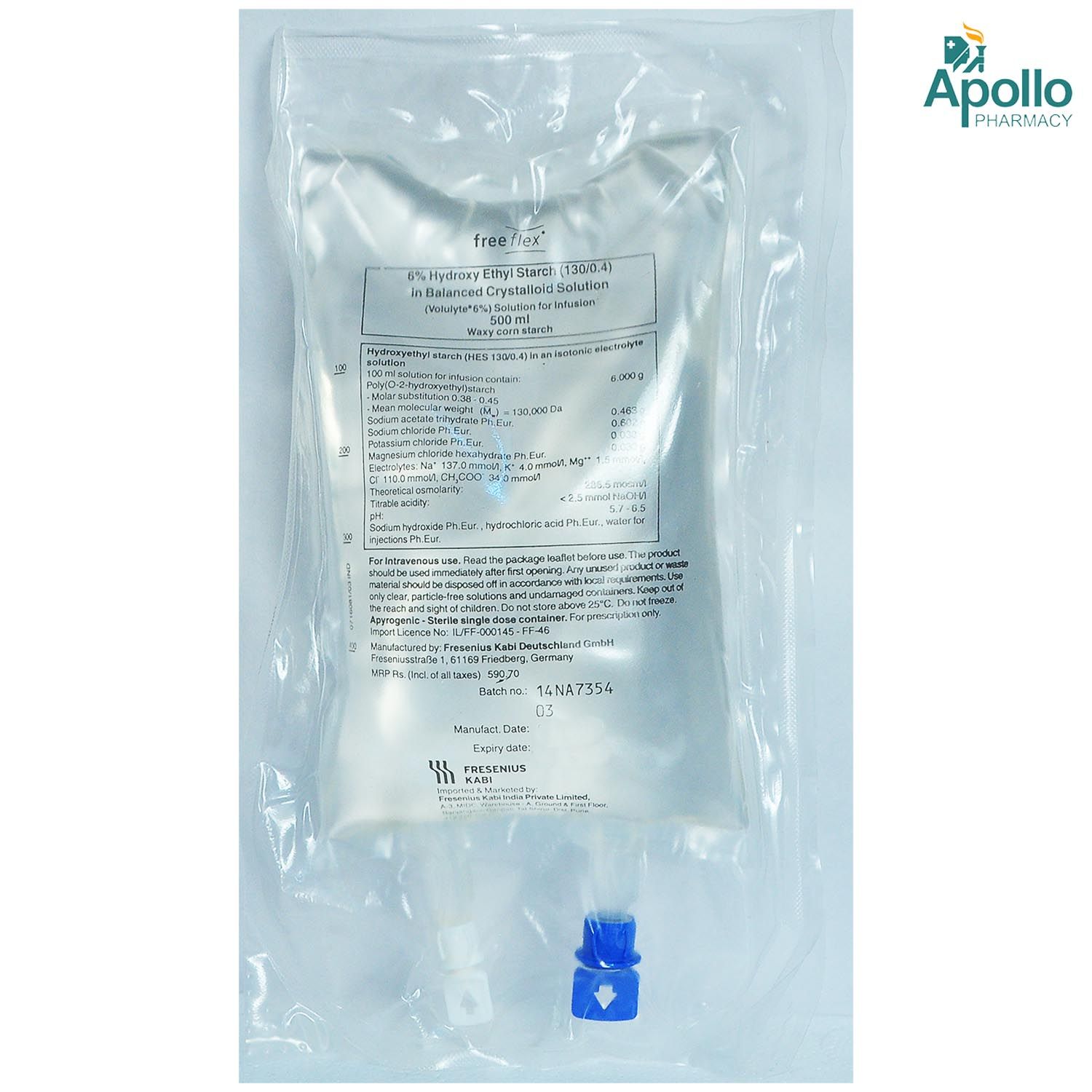 Volulyte 6% 500ml Price, Uses, Side Effects, Composition - Apollo Pharmacy