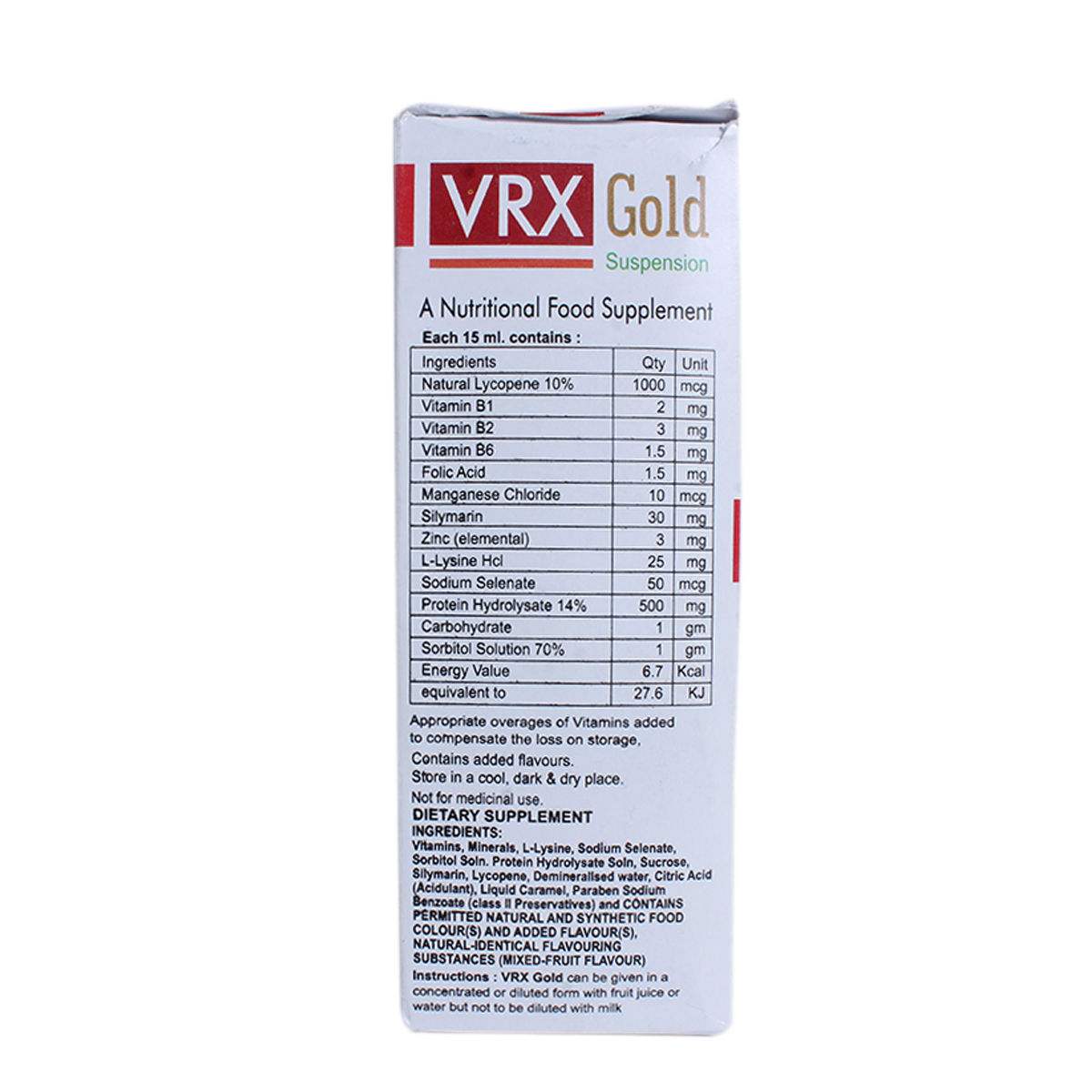 Vrx Gold Syrup 200 ml Price, Uses, Side Effects, Composition - Apollo ...