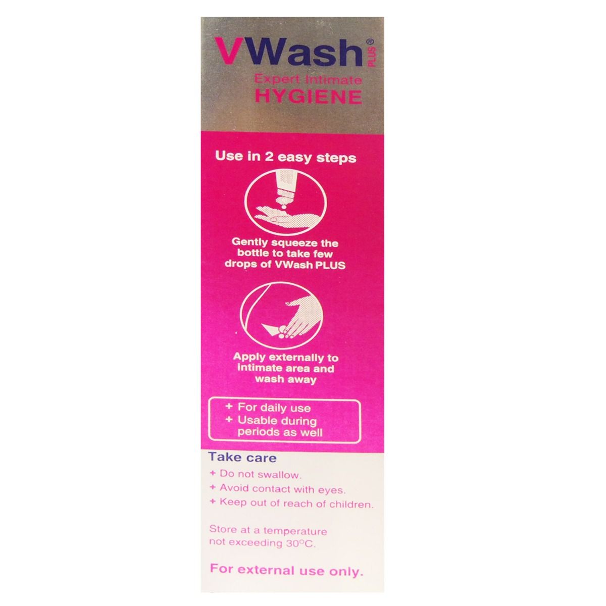 VWash Plus Expert Intimate Hygiene Wash, 100 ml Price, Uses, Side ...