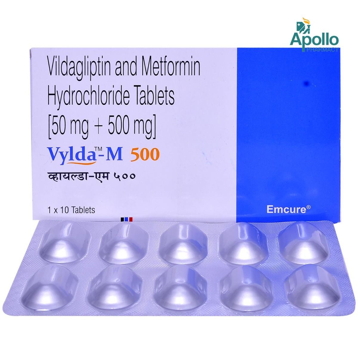 Vylda-M 500 Tablet 10's Price, Uses, Side Effects, Composition - Apollo ...