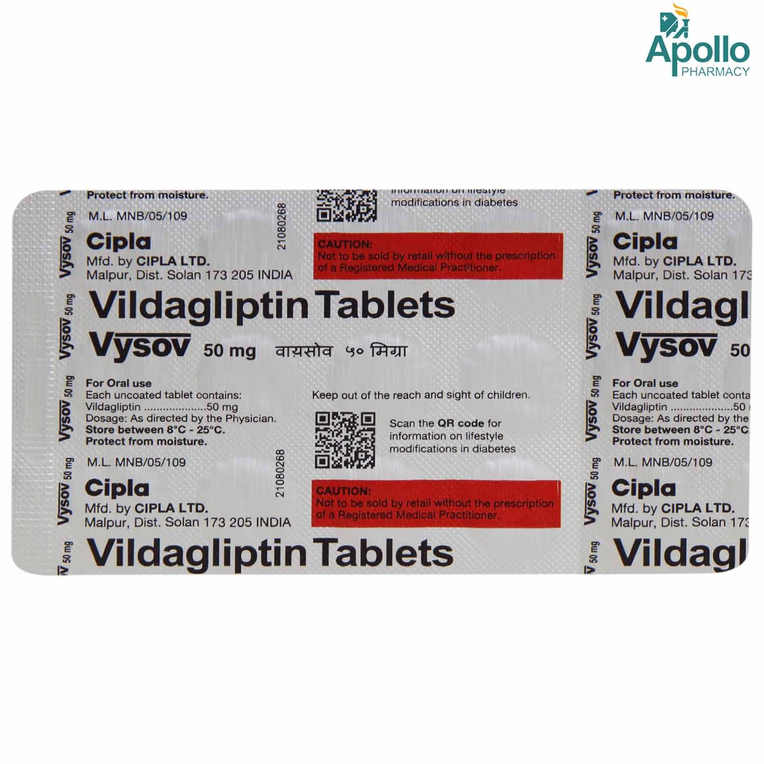 Vysov 50 mg Tablet 15's Price, Uses, Side Effects, Composition - Apollo ...