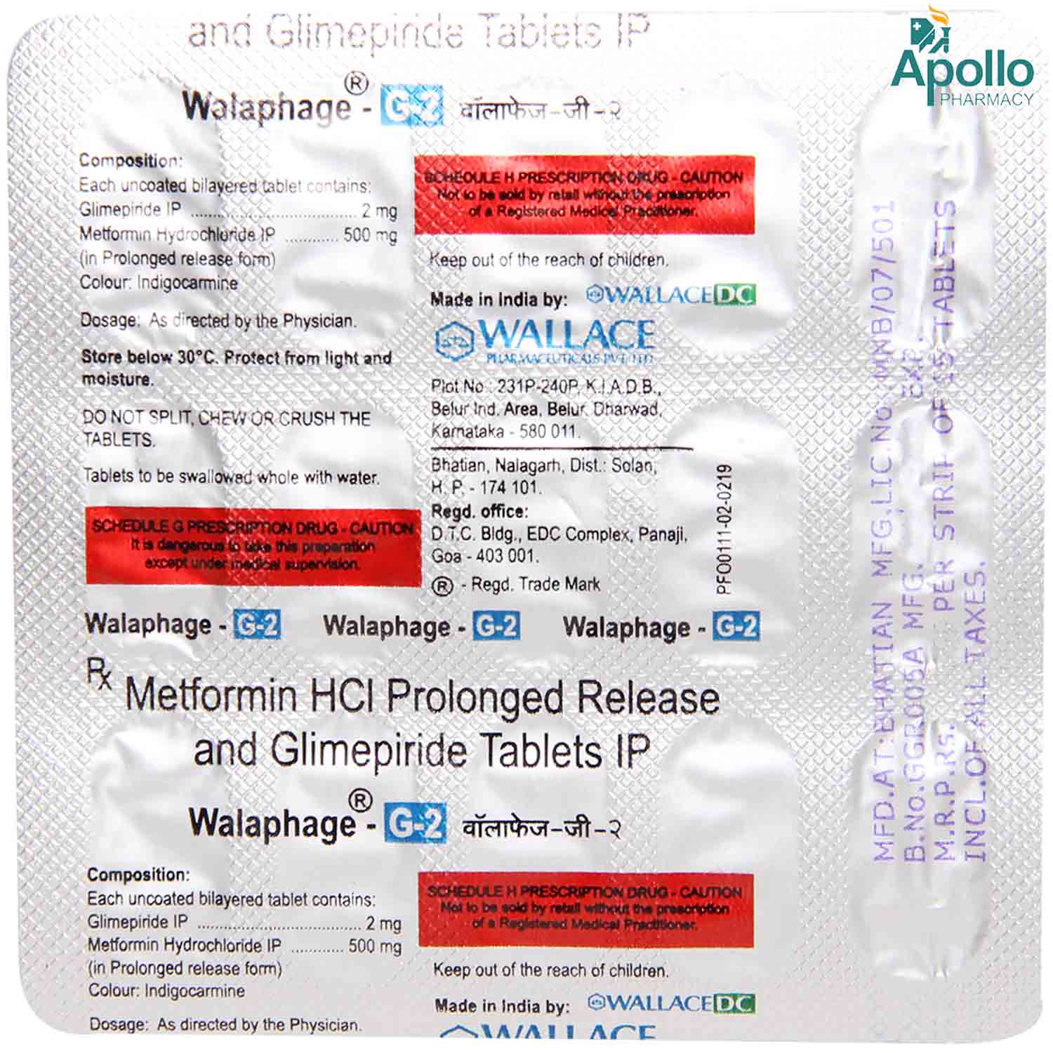 WALAPHAGE GP 2MG TABLET Price, Uses, Side Effects, Composition - Apollo ...