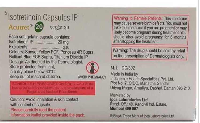 Acutret 20 Capsule 10's Price, Uses, Side Effects, Composition - Apollo ...