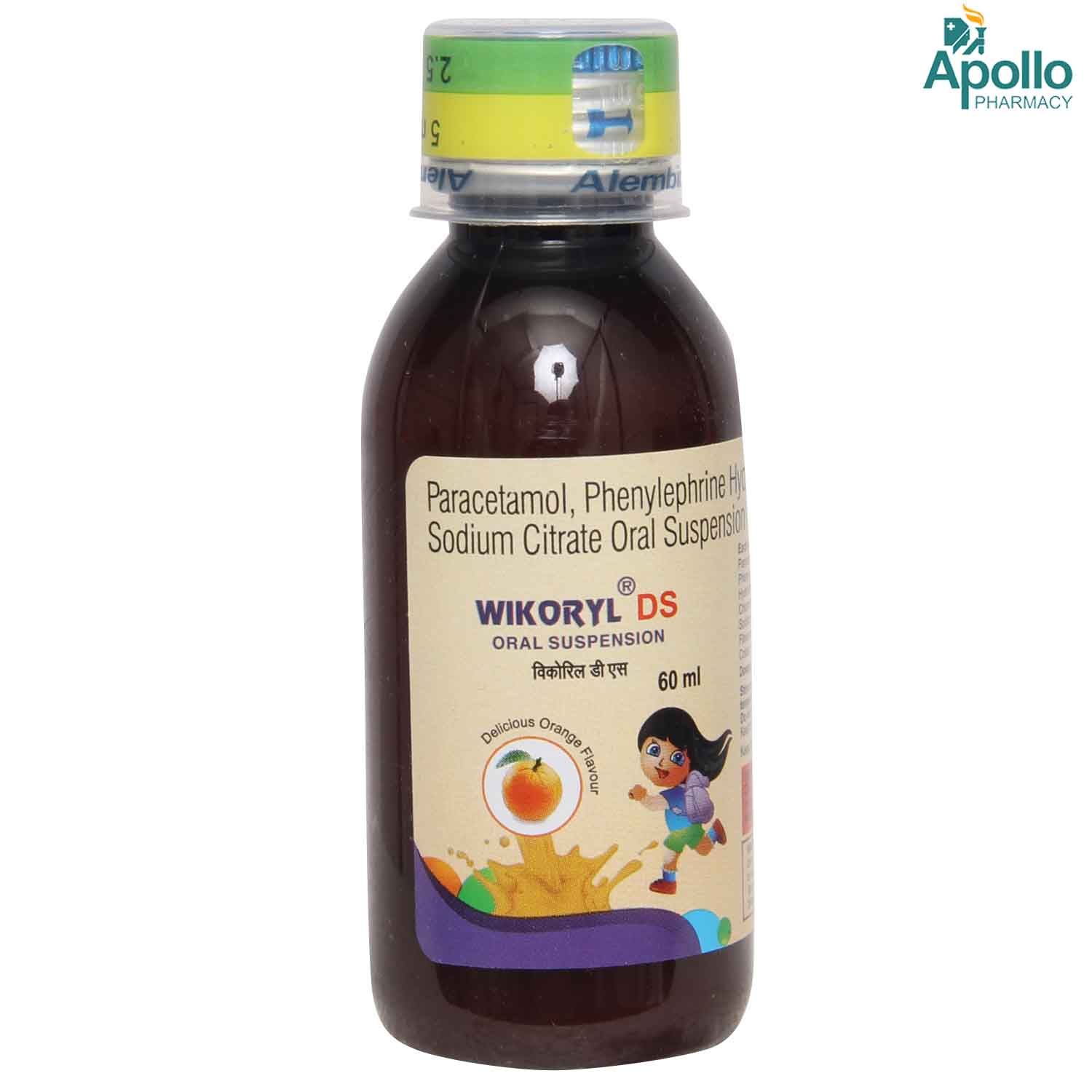 Wikoryl DS Suspension 60 ml Price, Uses, Side Effects, Composition ...