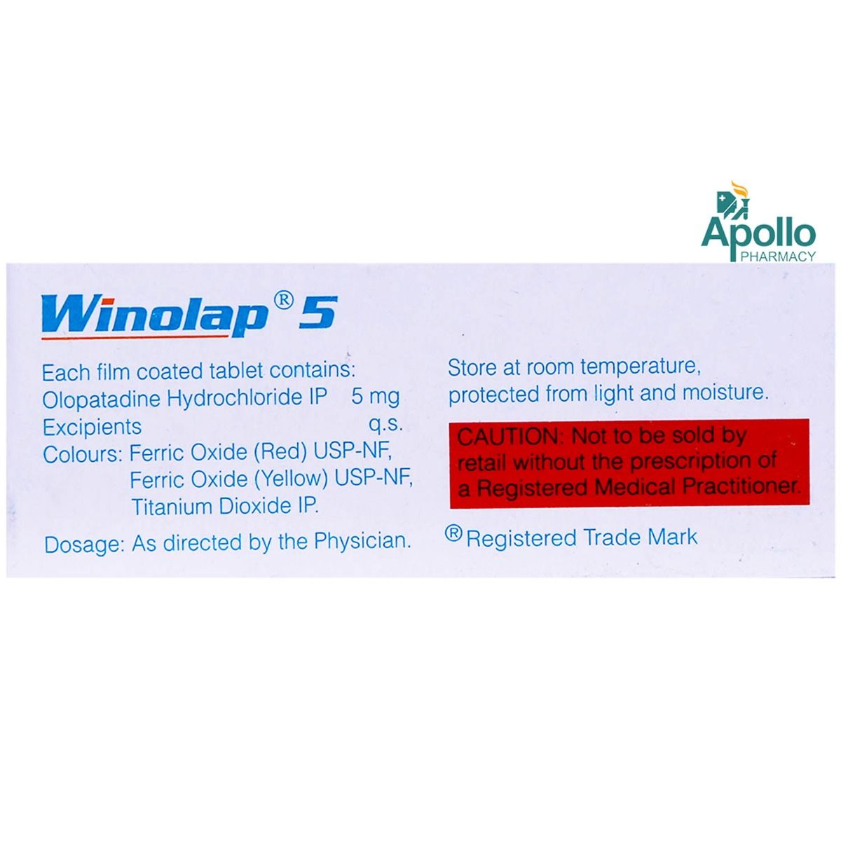 Winolap 5 Tablet 10's Price, Uses, Side Effects, Composition - Apollo ...
