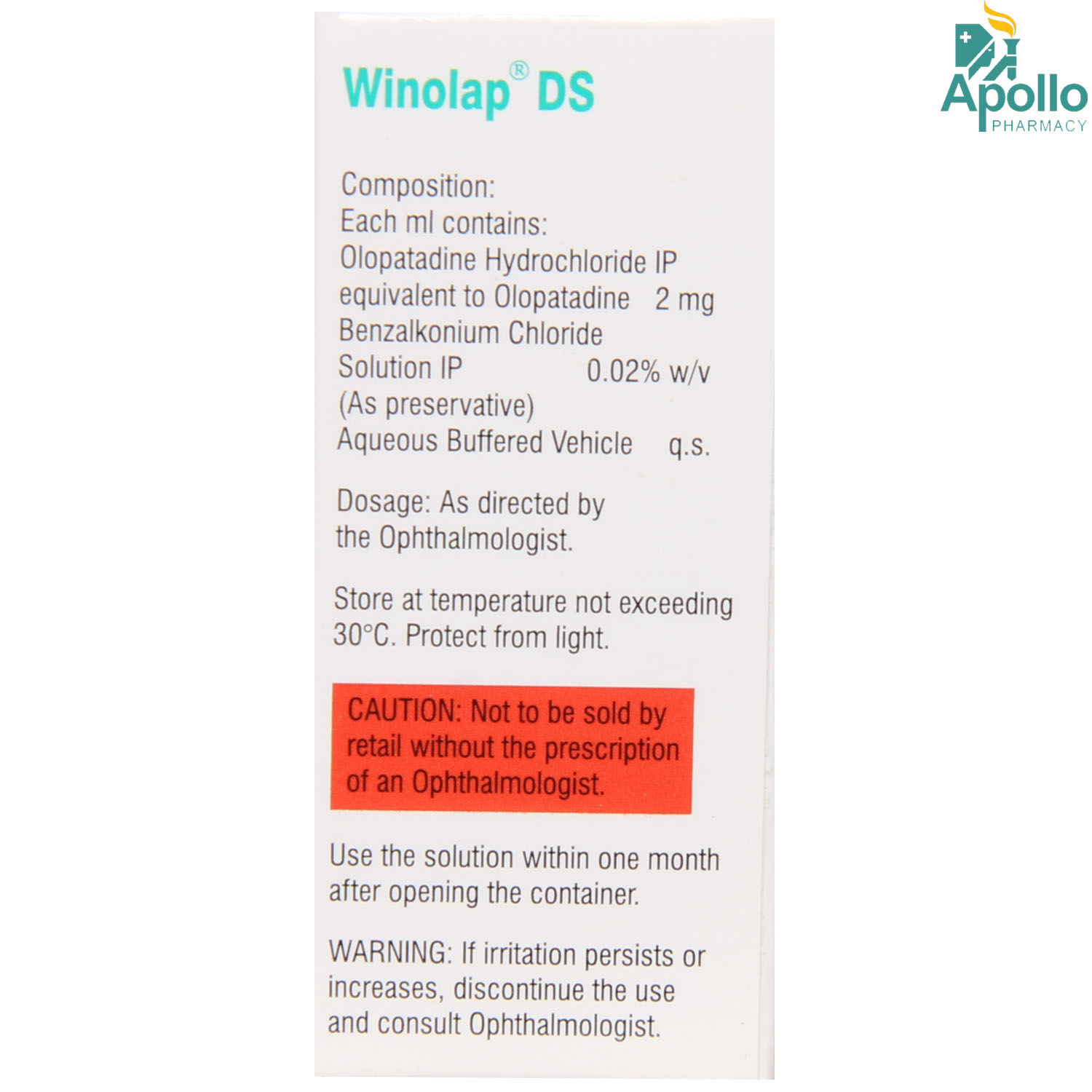 Winolap DS Eye Drops 2.5 ml Price, Uses, Side Effects, Composition ...