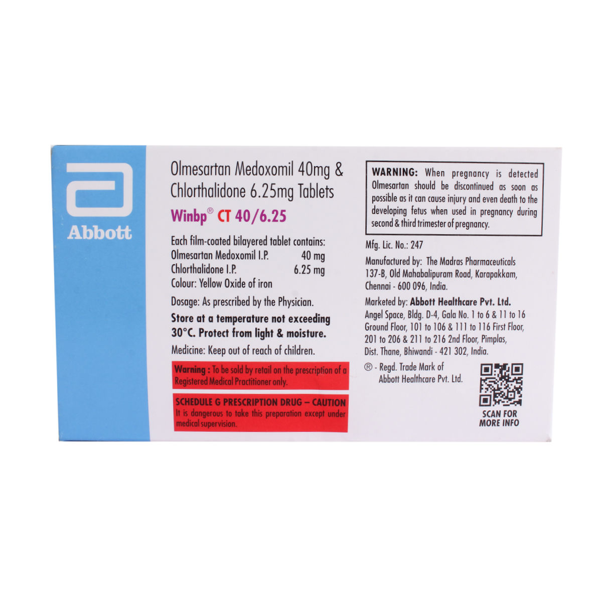 Winbp CT 40/6.25mg Tablet 10's Price, Uses, Side Effects, Composition ...
