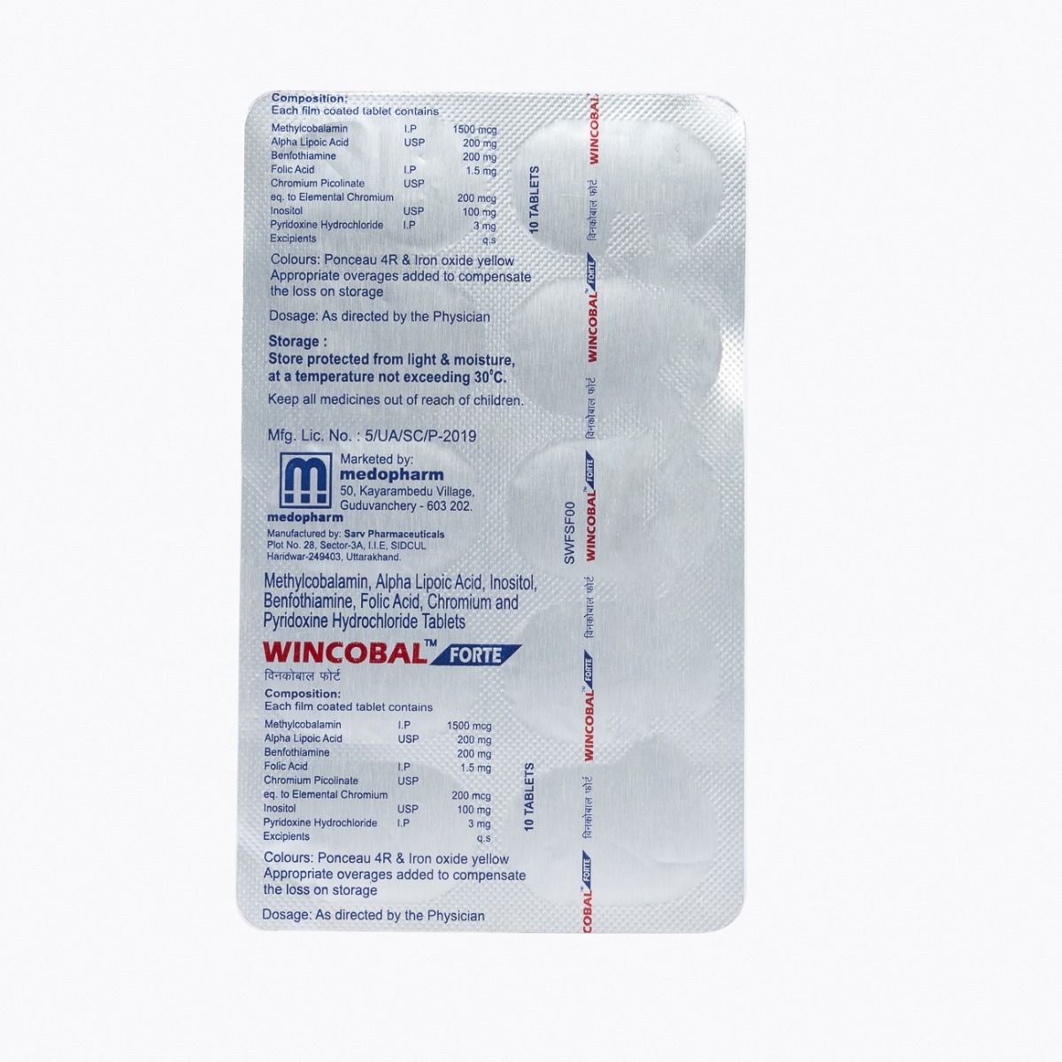 Wincobal Forte Tablet 10's Price, Uses, Side Effects, Composition ...