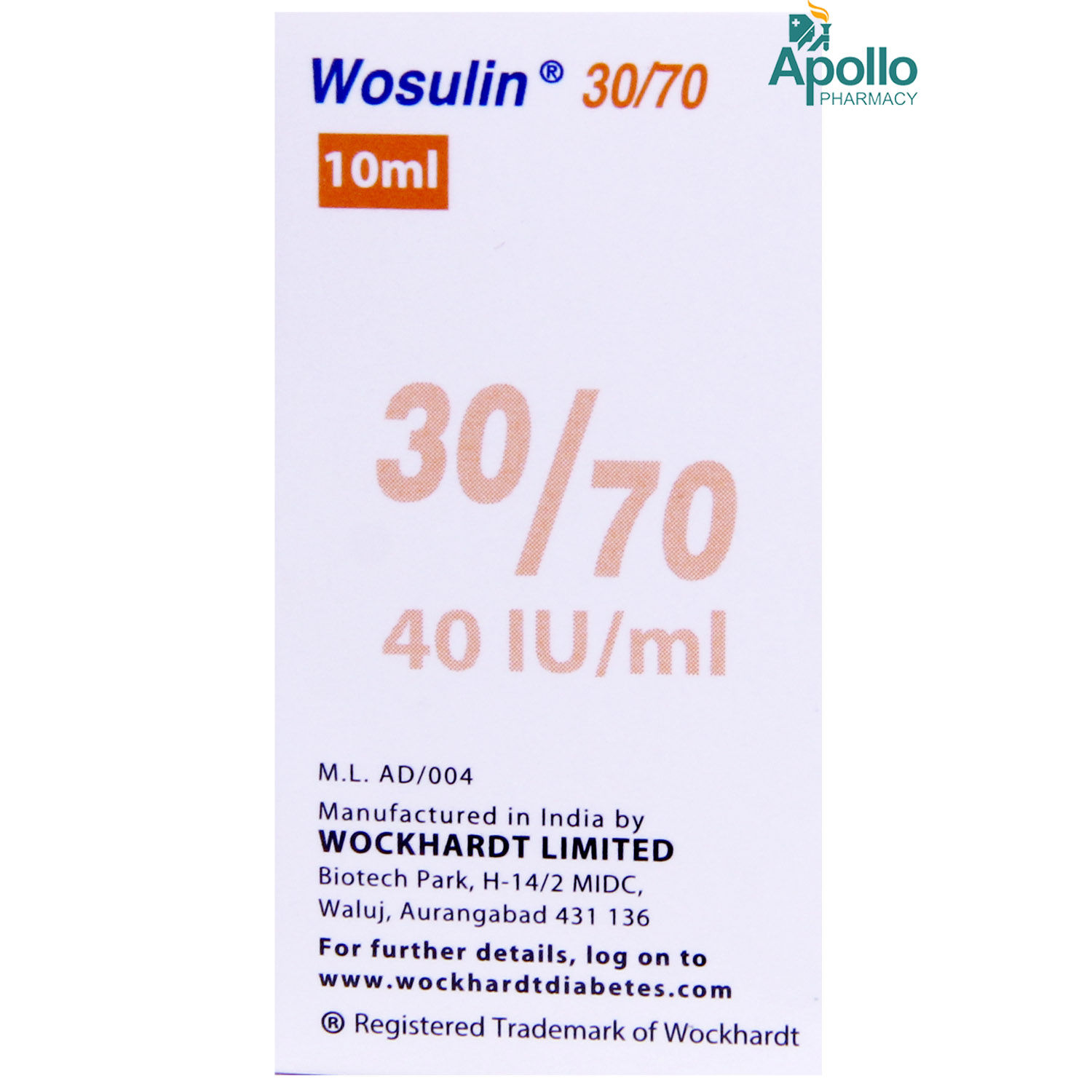 WOSULIN 30/70 40IU INJECTION 10ML Price, Uses, Side Effects ...