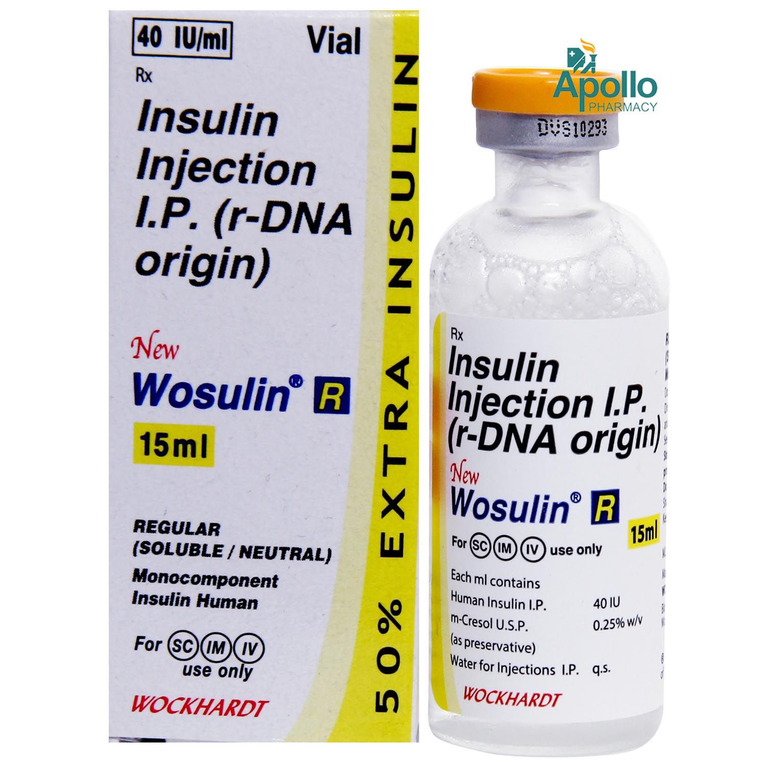 Wosulin R 40 I.U New Injection 15ml Price, Uses, Side Effects ...