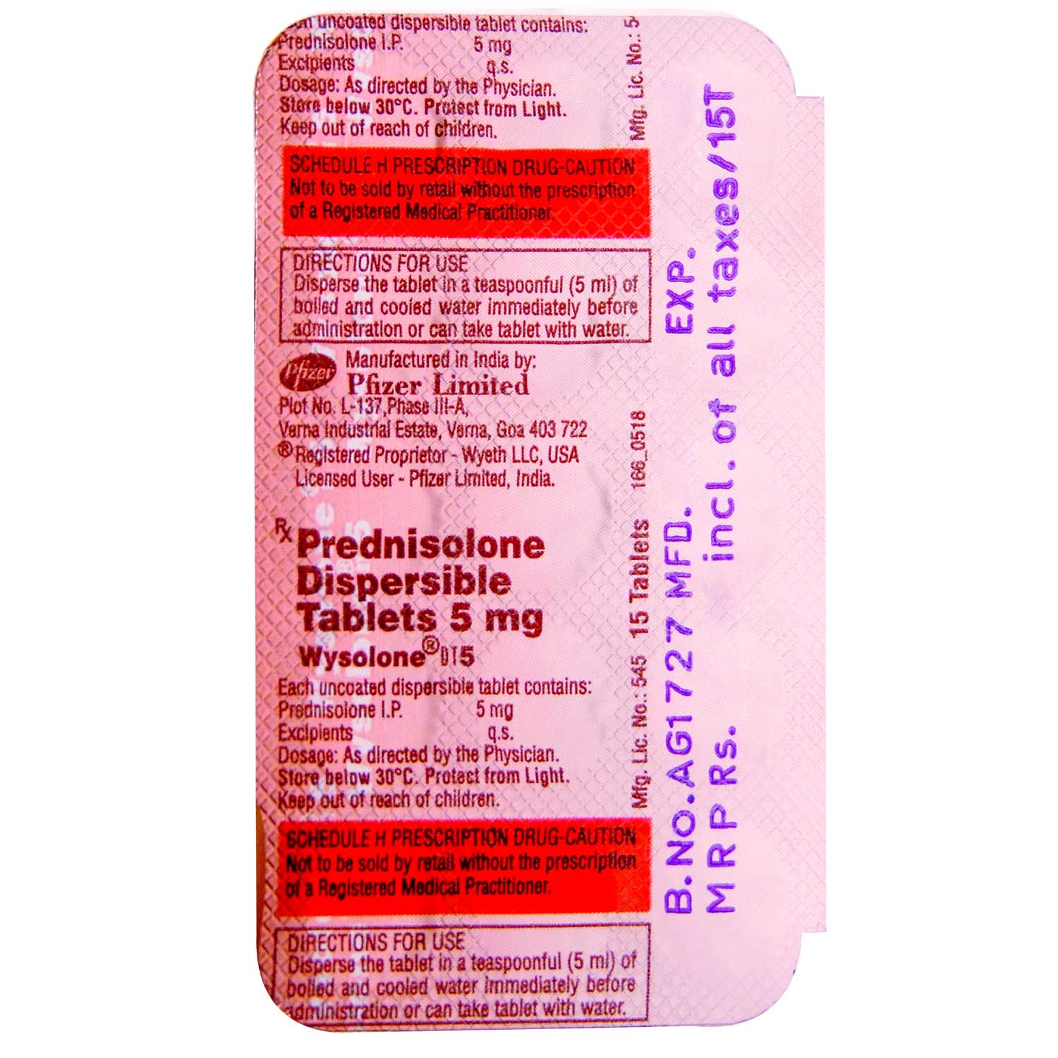 Wysolone 5 Tablet 15's Price, Uses, Side Effects, Composition - Apollo ...