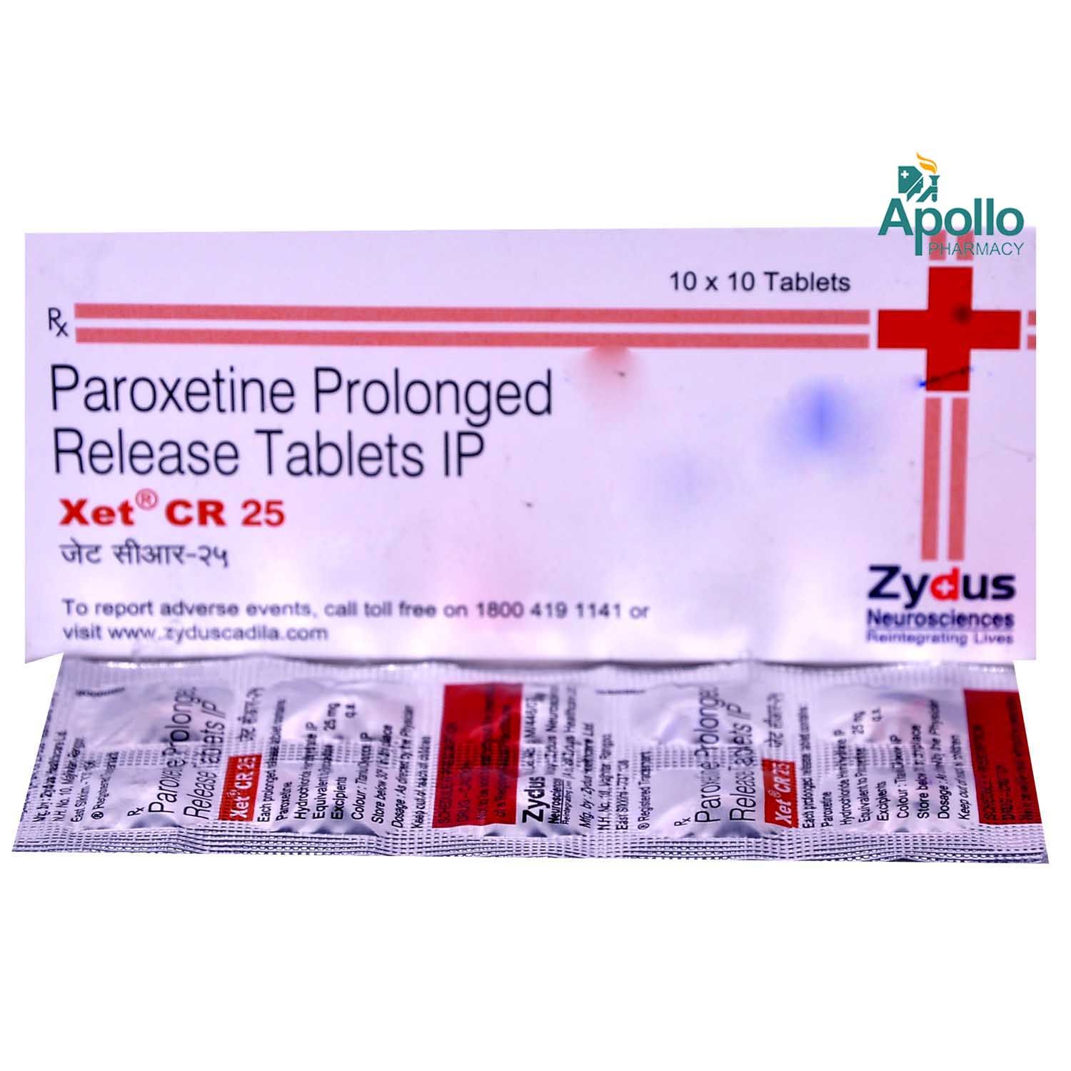 Xet CR 25 Tablet 10's Price, Uses, Side Effects, Composition - Apollo ...