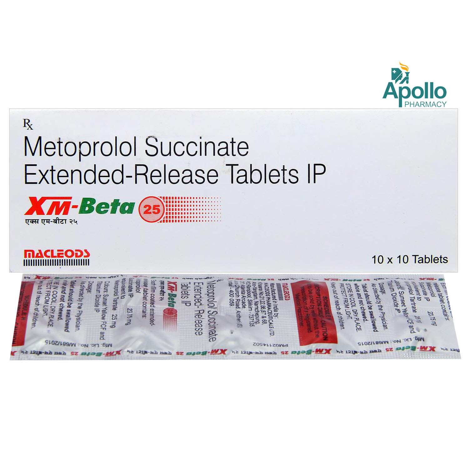 XM-Beta 25 Tablet 10's Price, Uses, Side Effects, Composition - Apollo ...