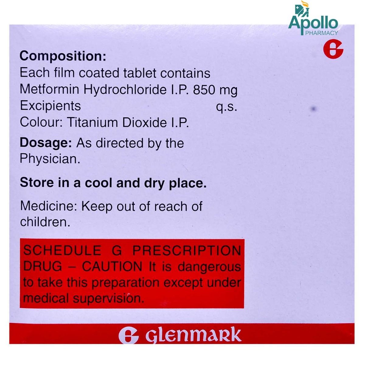 XMET 850MG TABLET Price, Uses, Side Effects, Composition - Apollo Pharmacy