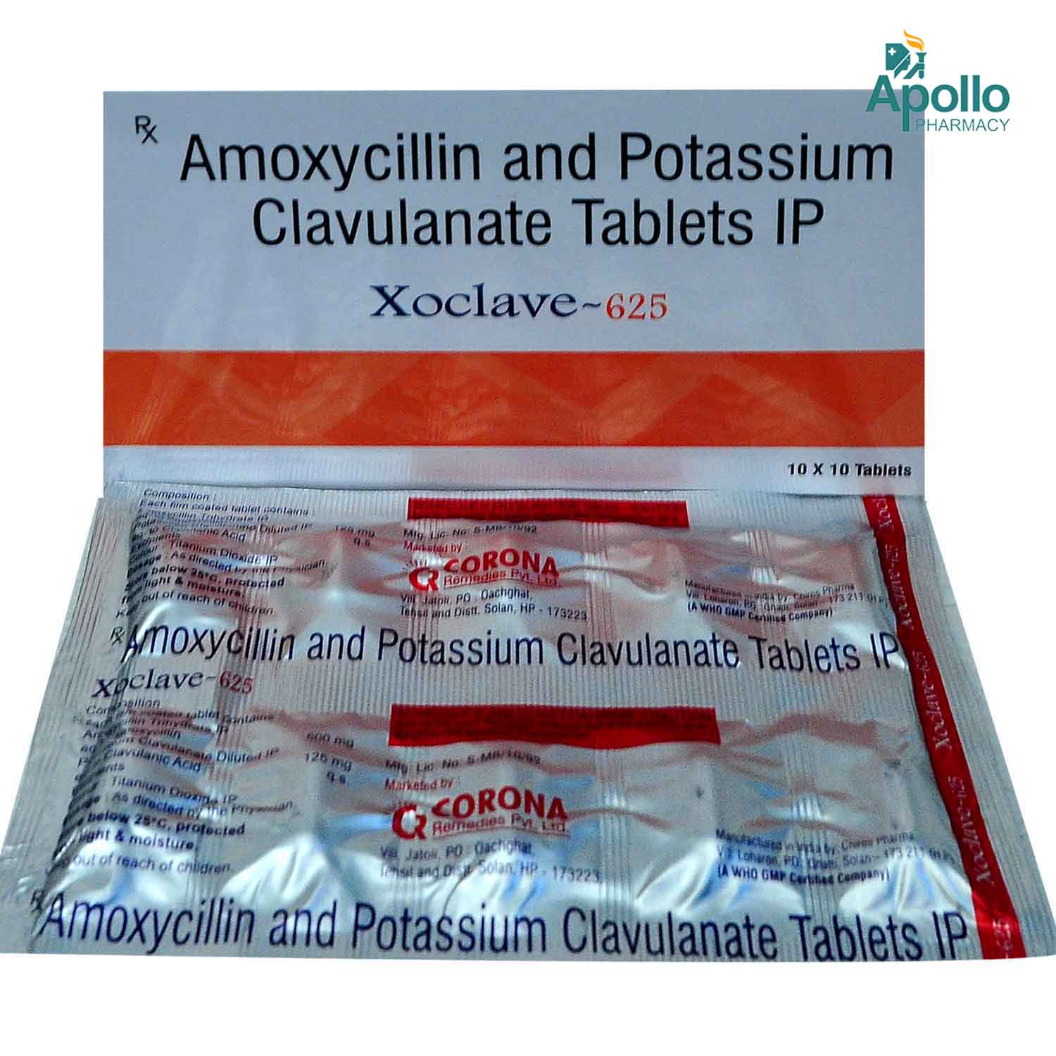 XOCLAVE 625MG TABLET Price, Uses, Side Effects, Composition - Apollo ...