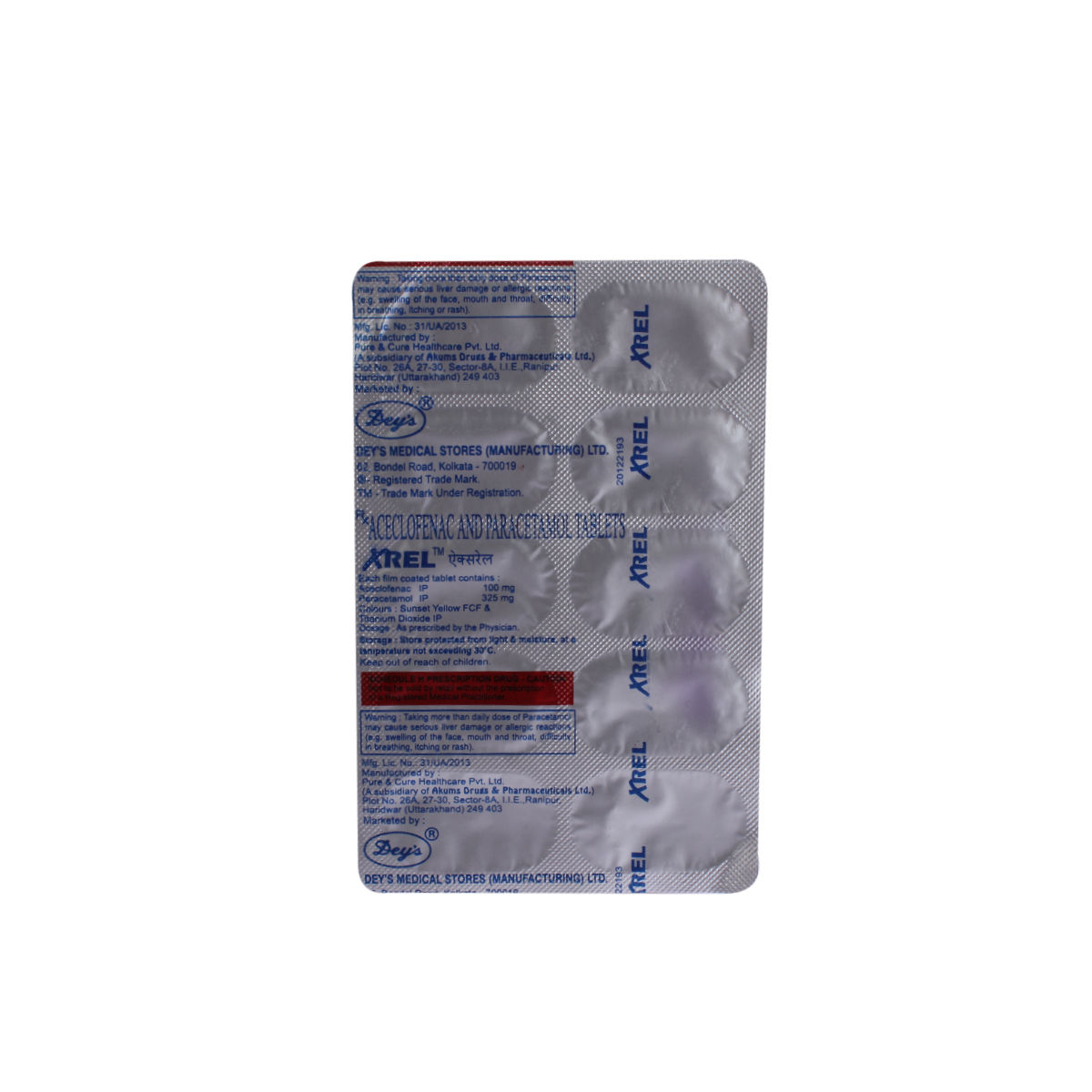 Xrel Tablet 10's Price, Uses, Side Effects, Composition - Apollo Pharmacy