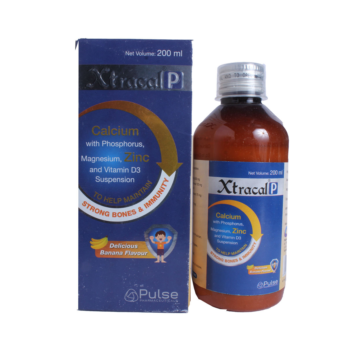 Xtracal P Banana Flavour Suspension 200 ml Price, Uses, Side Effects ...