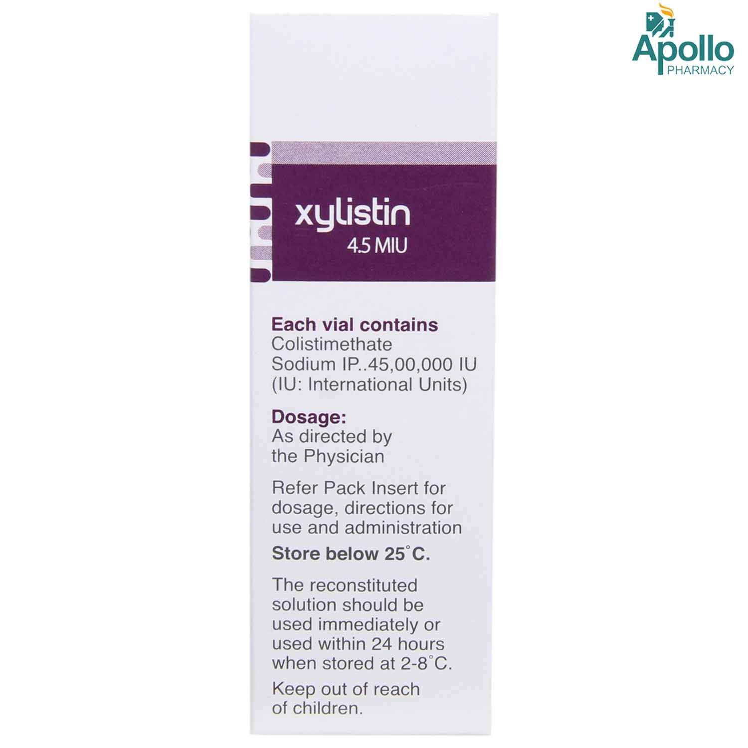 XYLISTIN 4.5MIU INJECTION Price, Uses, Side Effects, Composition ...