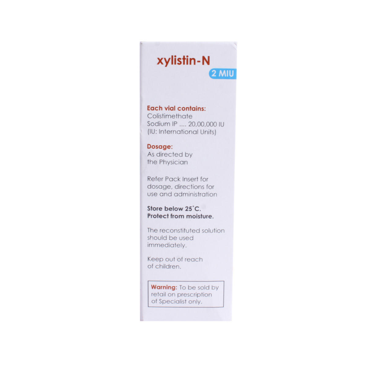 Xylistin-N 2Miu Injection Price, Uses, Side Effects, Composition ...
