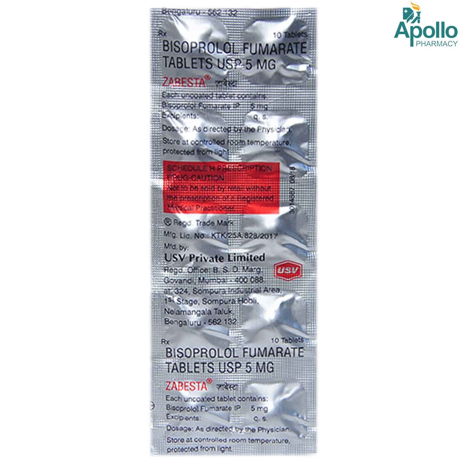 ZABESTA 5MG TABLET Price, Uses, Side Effects, Composition - Apollo Pharmacy