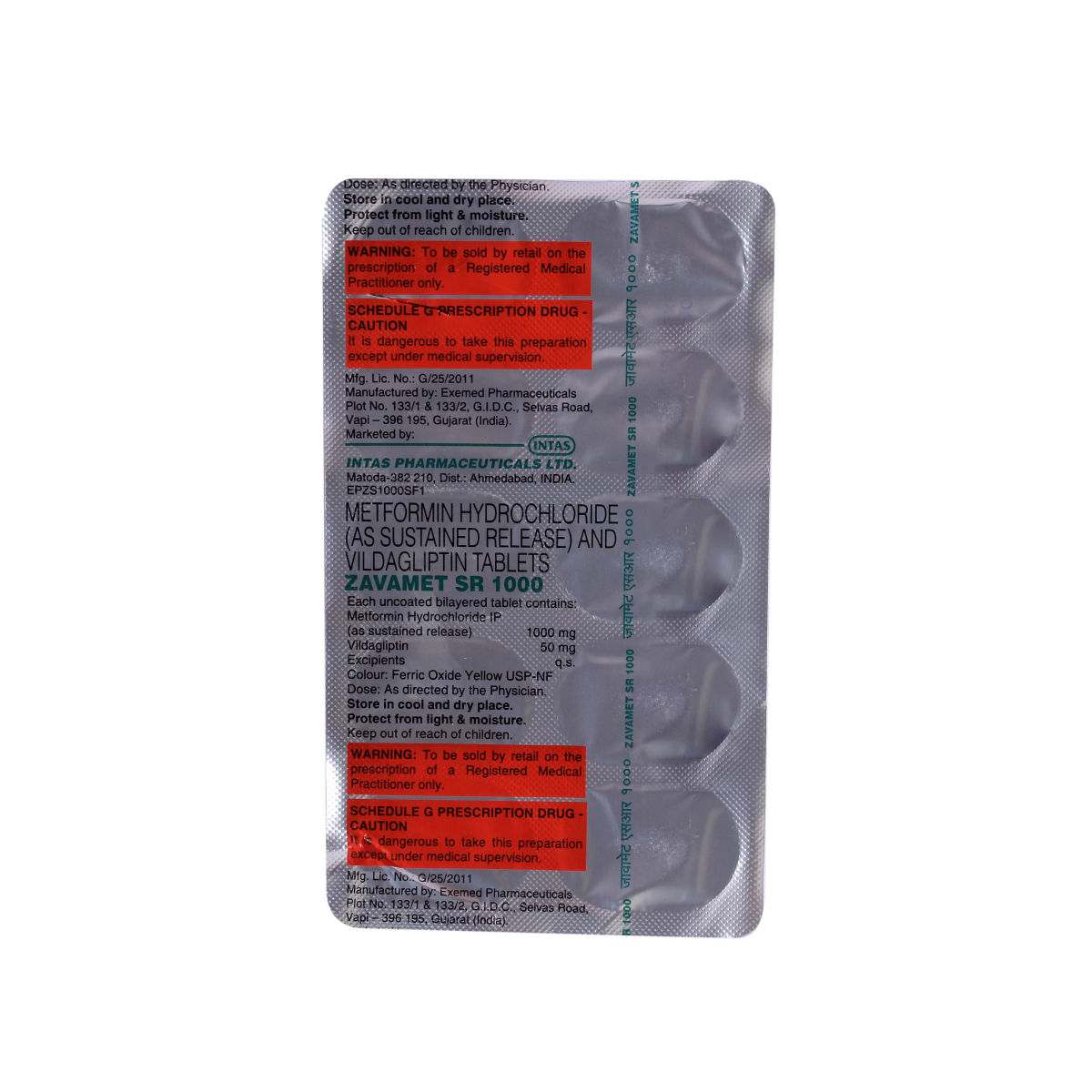 Zavamet SR 1000/50 mg Tablet 10's Price, Uses, Side Effects ...