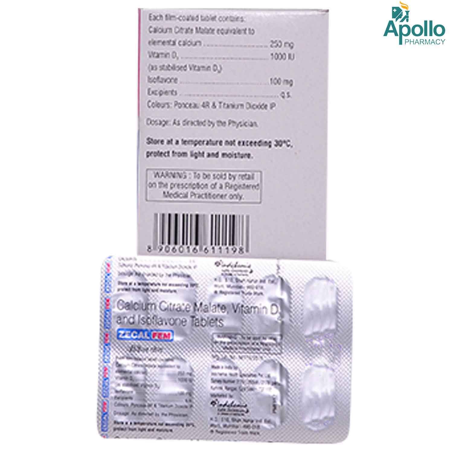 Zecal Fem Tablet 10's Price, Uses, Side Effects, Composition - Apollo ...