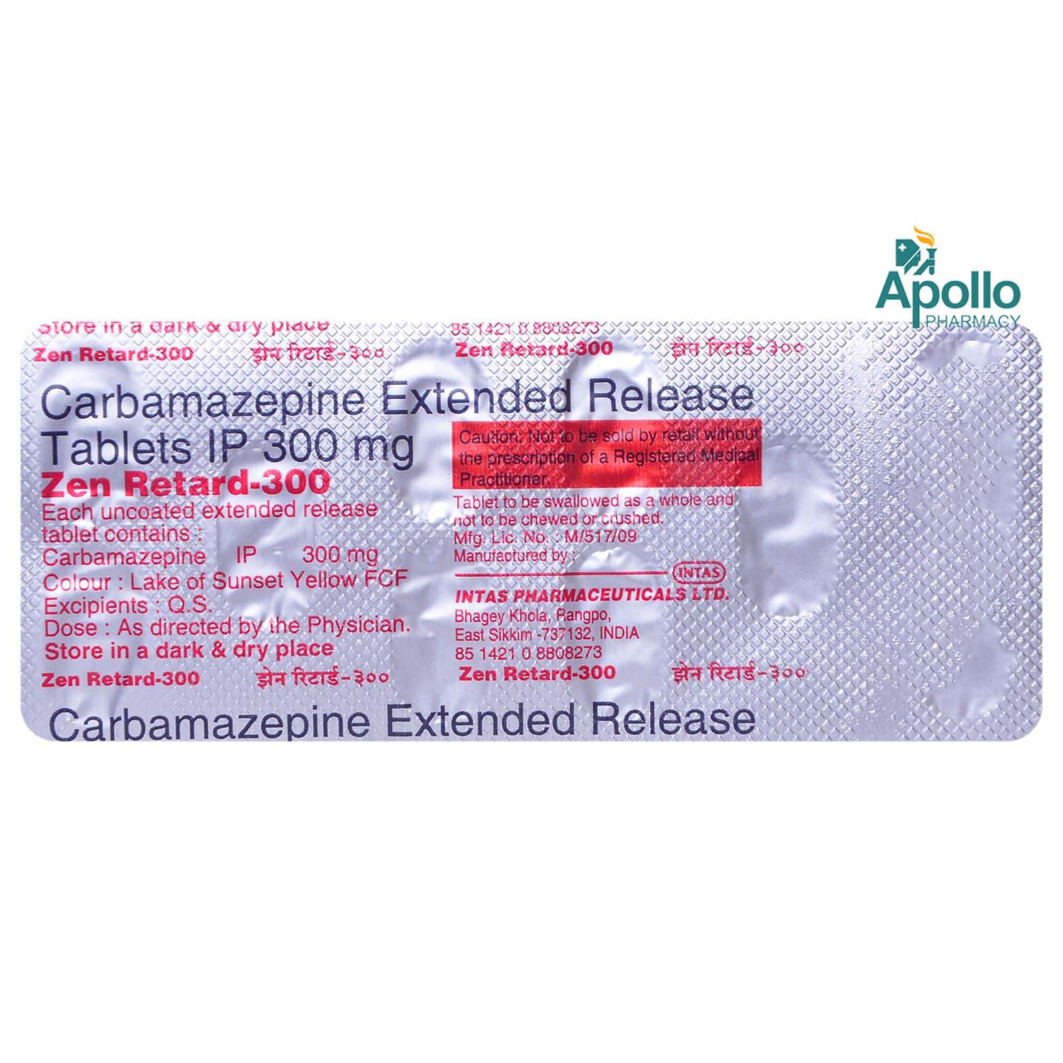 Zen Retard-300 Tablet 10's Price, Uses, Side Effects, Composition ...