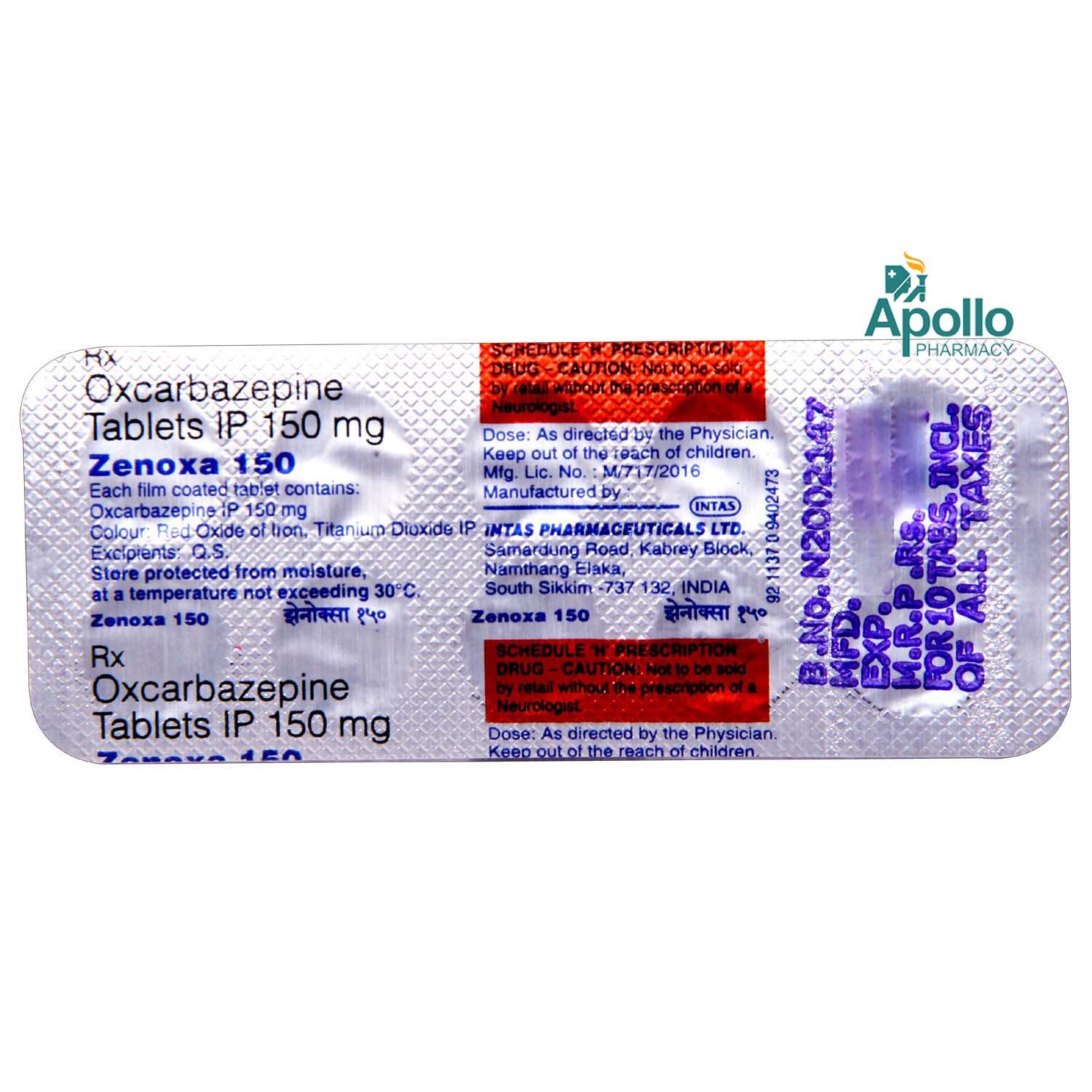 Zenoxa 150 Tablet 10's Price, Uses, Side Effects, Composition - Apollo ...