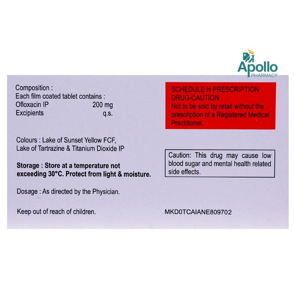 Zenflox-200 Tablet 10's Price, Uses, Side Effects, Composition - Apollo ...