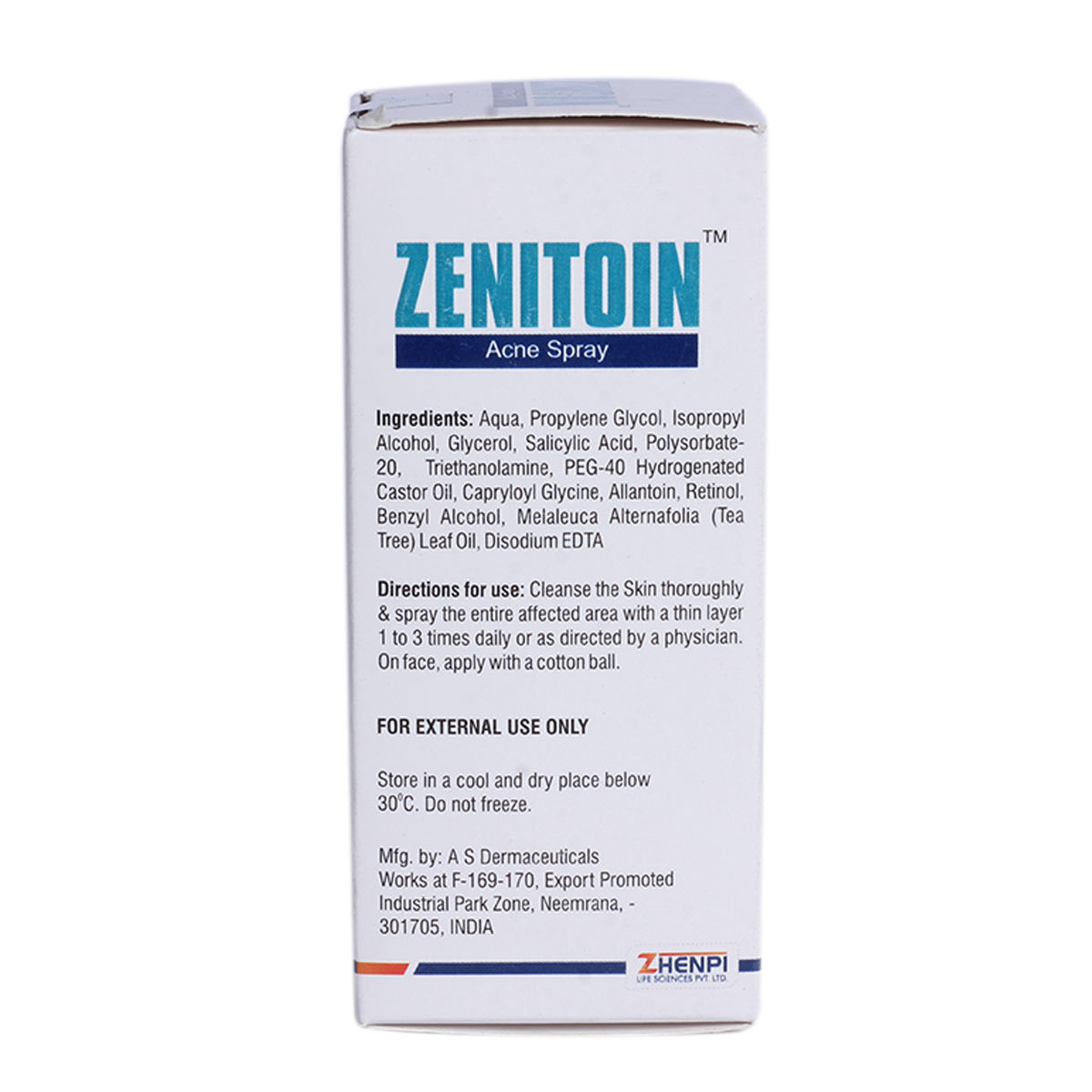 Zenitoin Acne Spray 50 ml Price, Uses, Side Effects, Composition ...