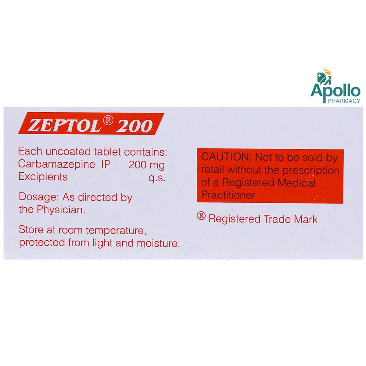 Zeptol 200 Tablet 10's Price, Uses, Side Effects, Composition - Apollo ...