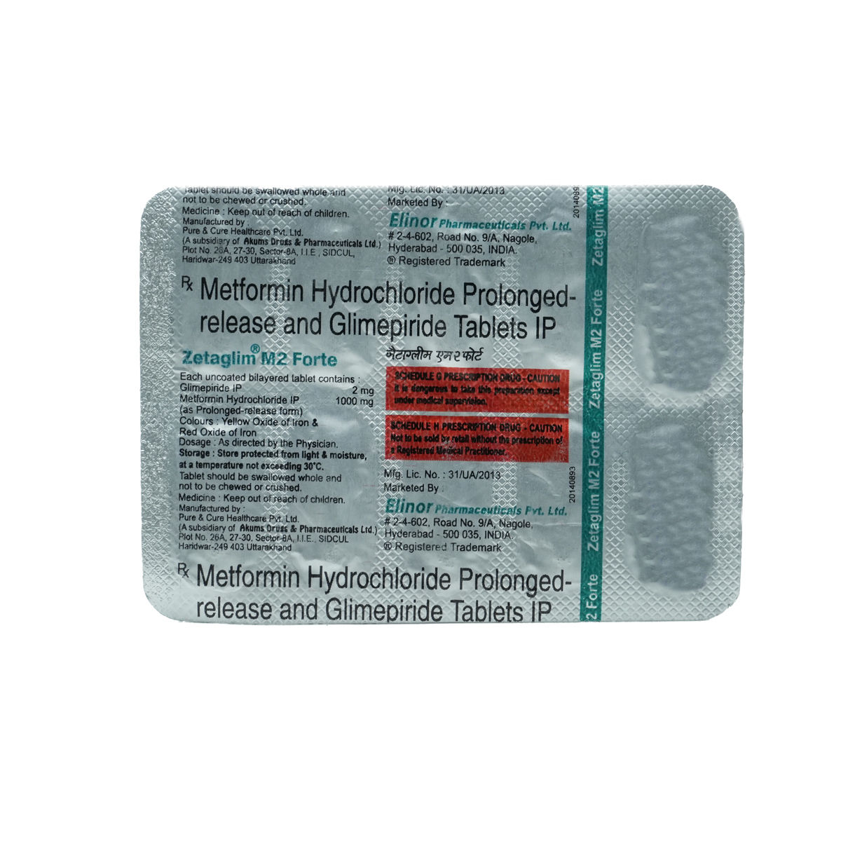 Zetaglim M 2 Forte Tablet 10's Price, Uses, Side Effects, Composition ...