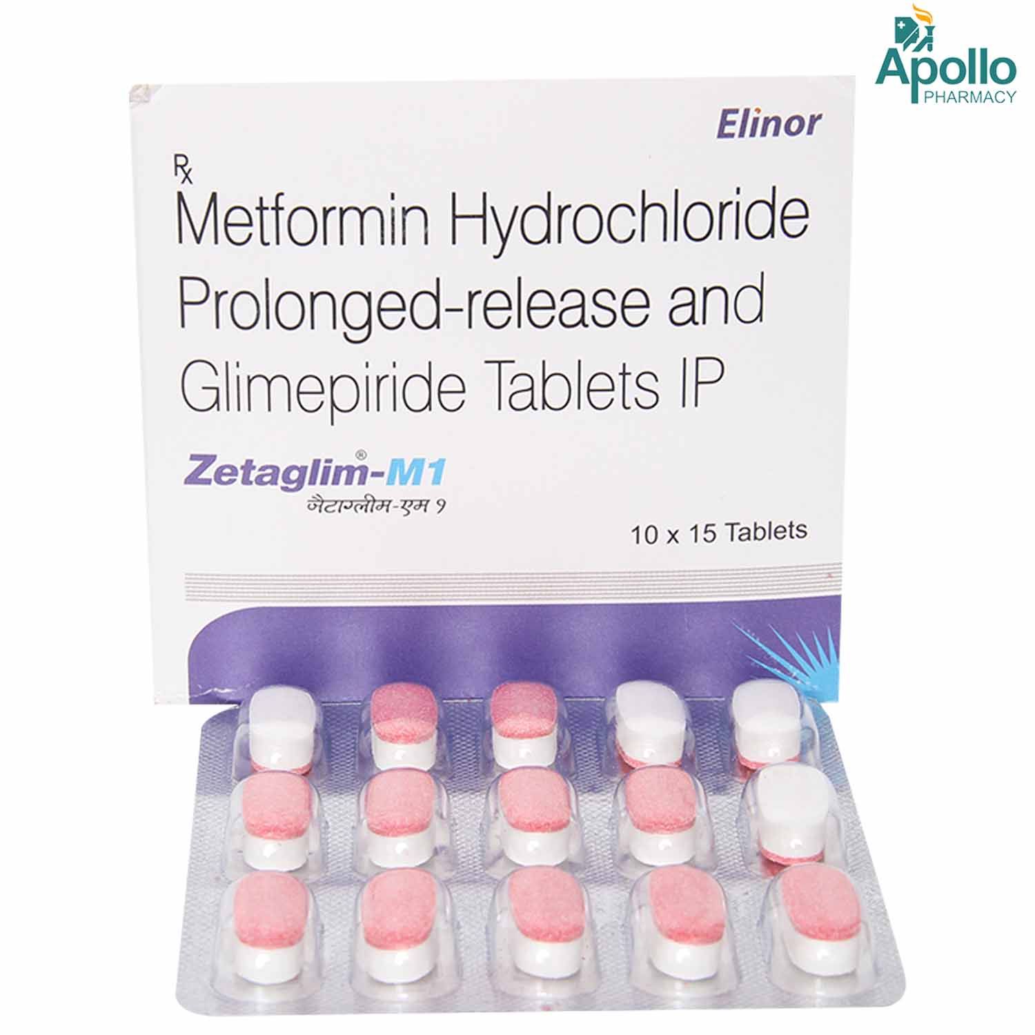 Zetaglim M1 Tablet 15's Price, Uses, Side Effects, Composition - Apollo ...