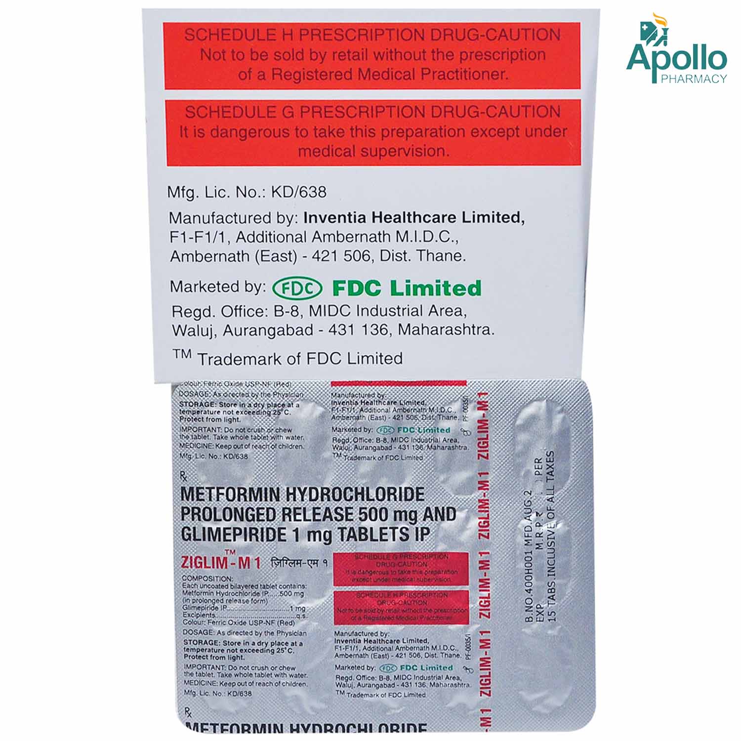 Ziglim M 1 Tablet 15's Price, Uses, Side Effects, Composition - Apollo ...