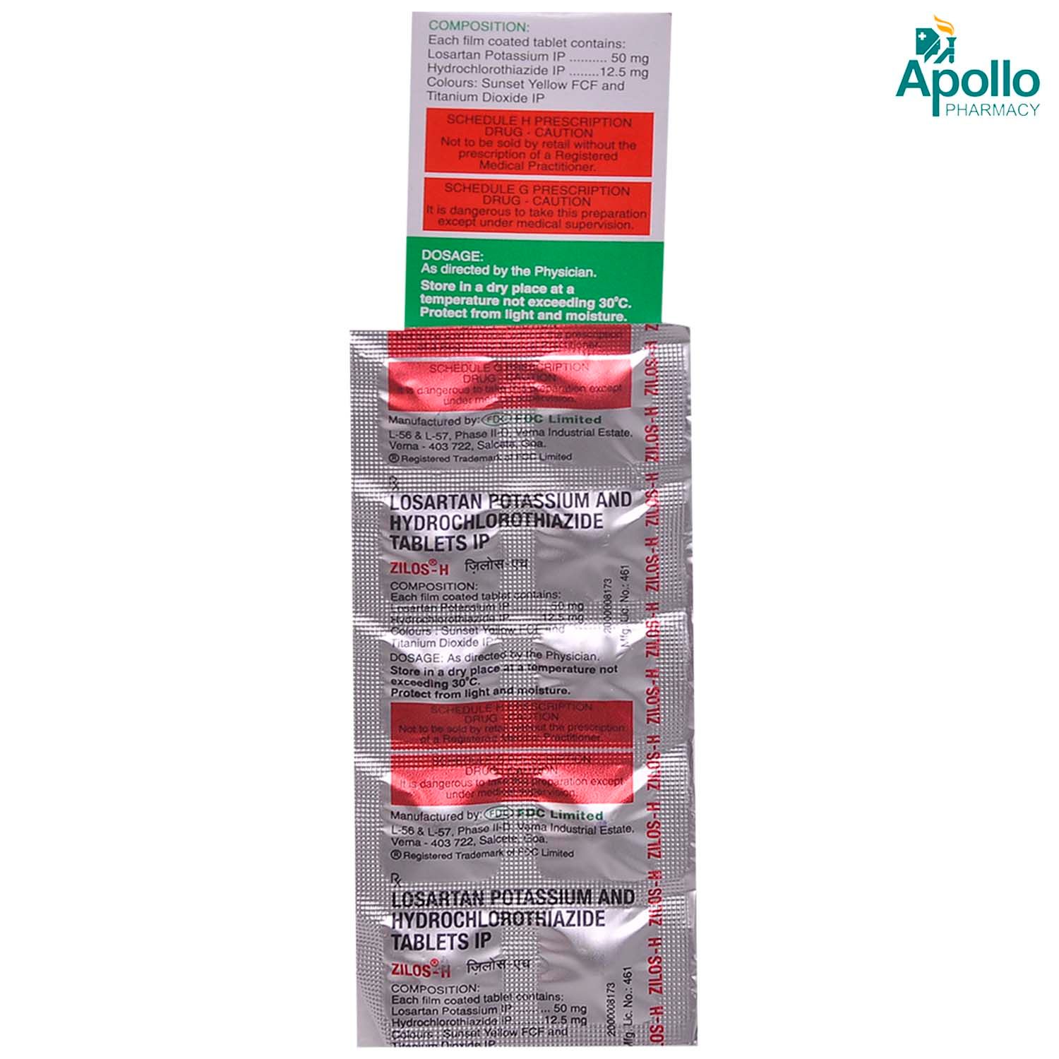 Zilos H Tablet 10's Price, Uses, Side Effects, Composition - Apollo ...