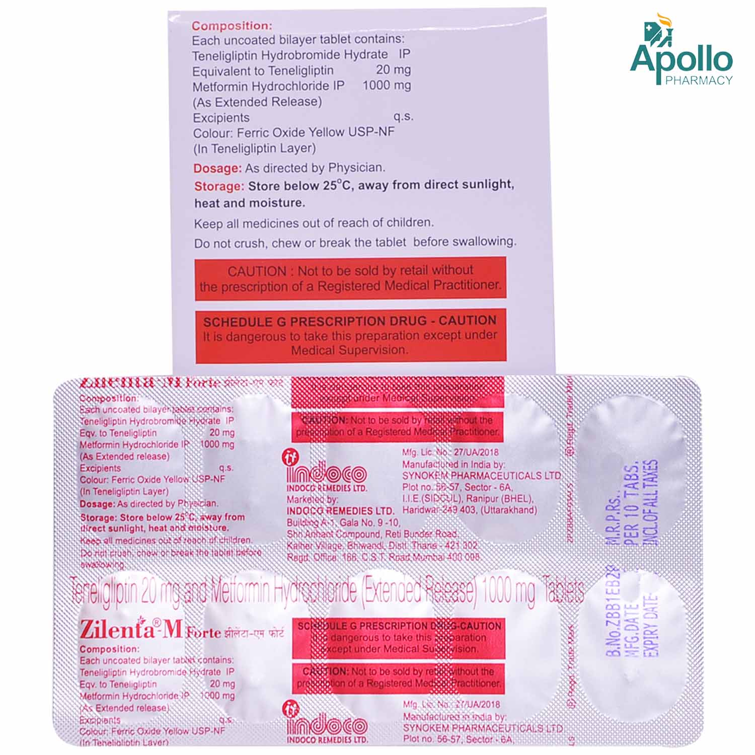 Zilenta-M Forte Tablet 10's Price, Uses, Side Effects, Composition ...