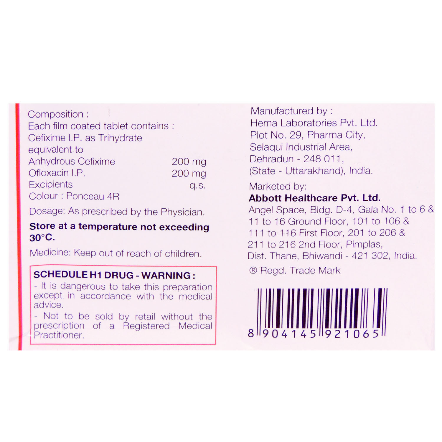 ZIMNIC O TABLET Price, Uses, Side Effects, Composition - Apollo Pharmacy