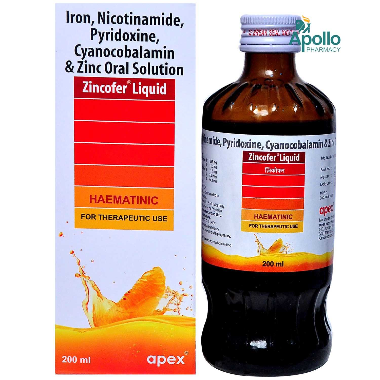 Zincofer Syrup 200 ml Price, Uses, Side Effects, Composition - Apollo ...