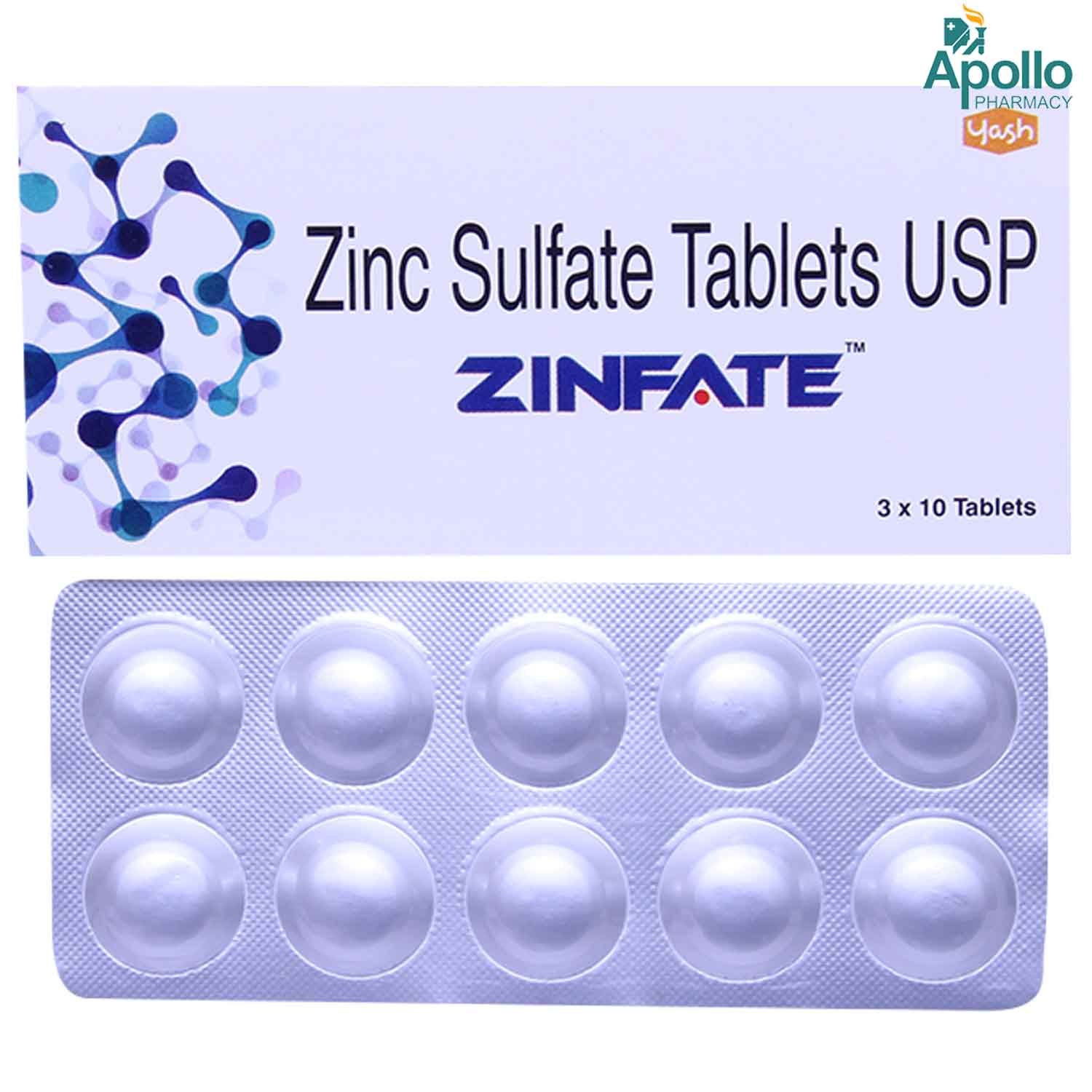 Zinfate Tablet 10's Price, Uses, Side Effects, Composition - Apollo ...
