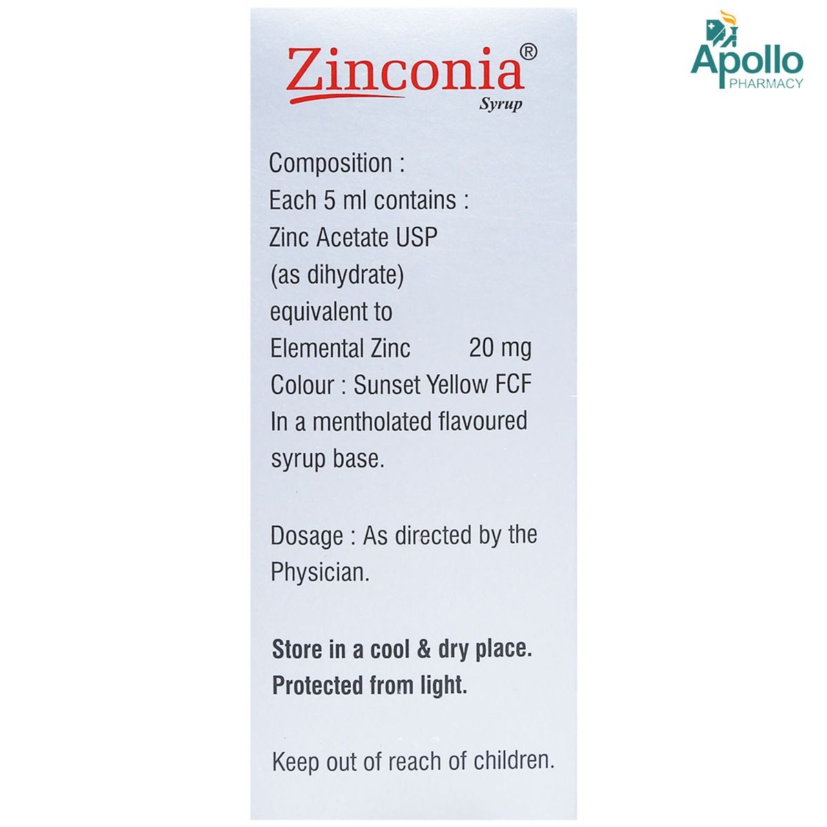 Zinconia Syrup 100 ml Price, Uses, Side Effects, Composition - Apollo ...