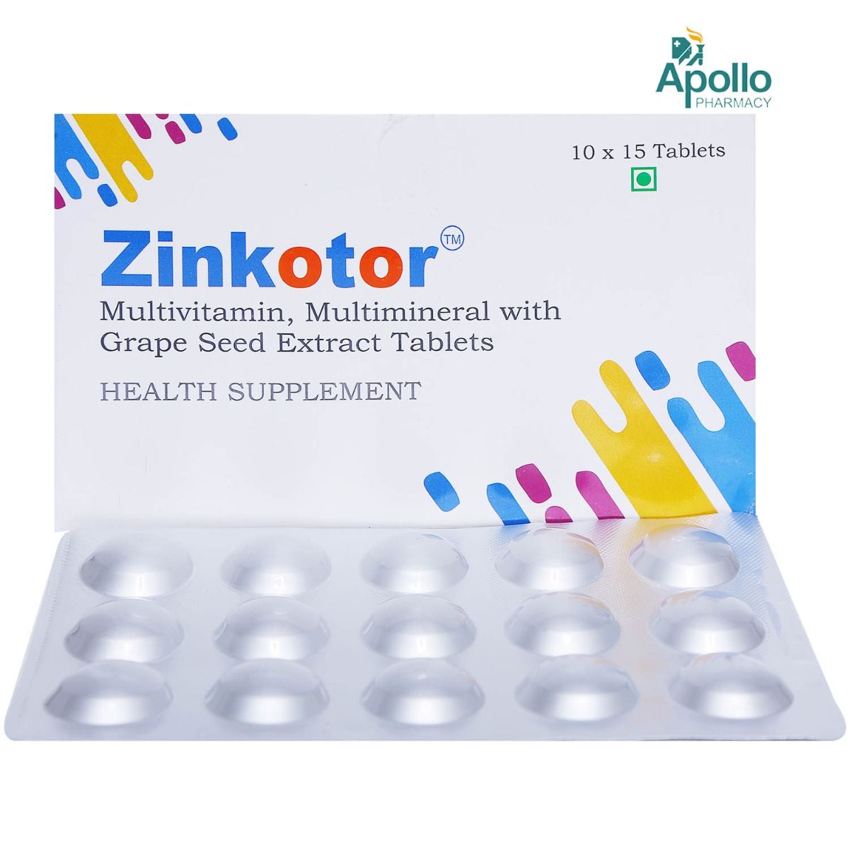 Zinkotor Tablet 15's Price, Uses, Side Effects, Composition - Apollo ...