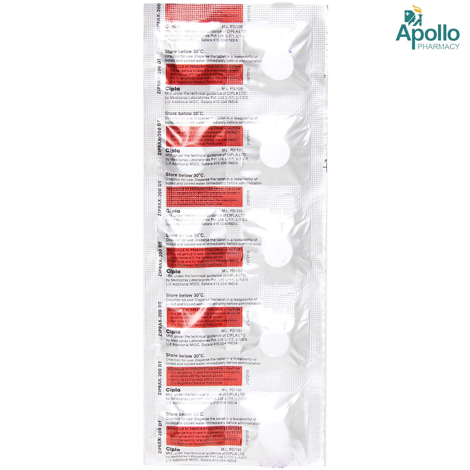 Ziprax 200 DT Tablet 10's Price, Uses, Side Effects, Composition ...