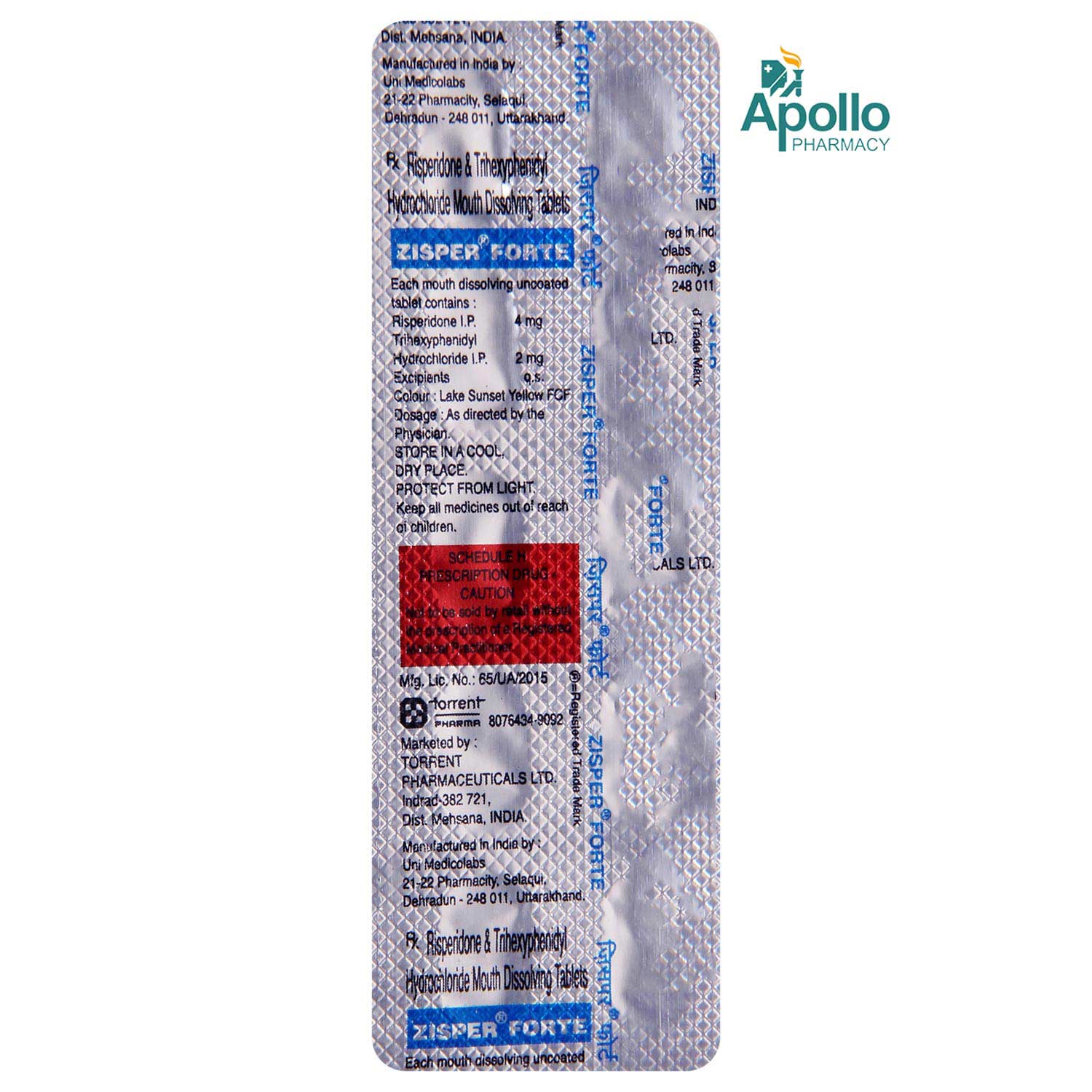 ZISPER FORTE TABLET Price, Uses, Side Effects, Composition - Apollo ...