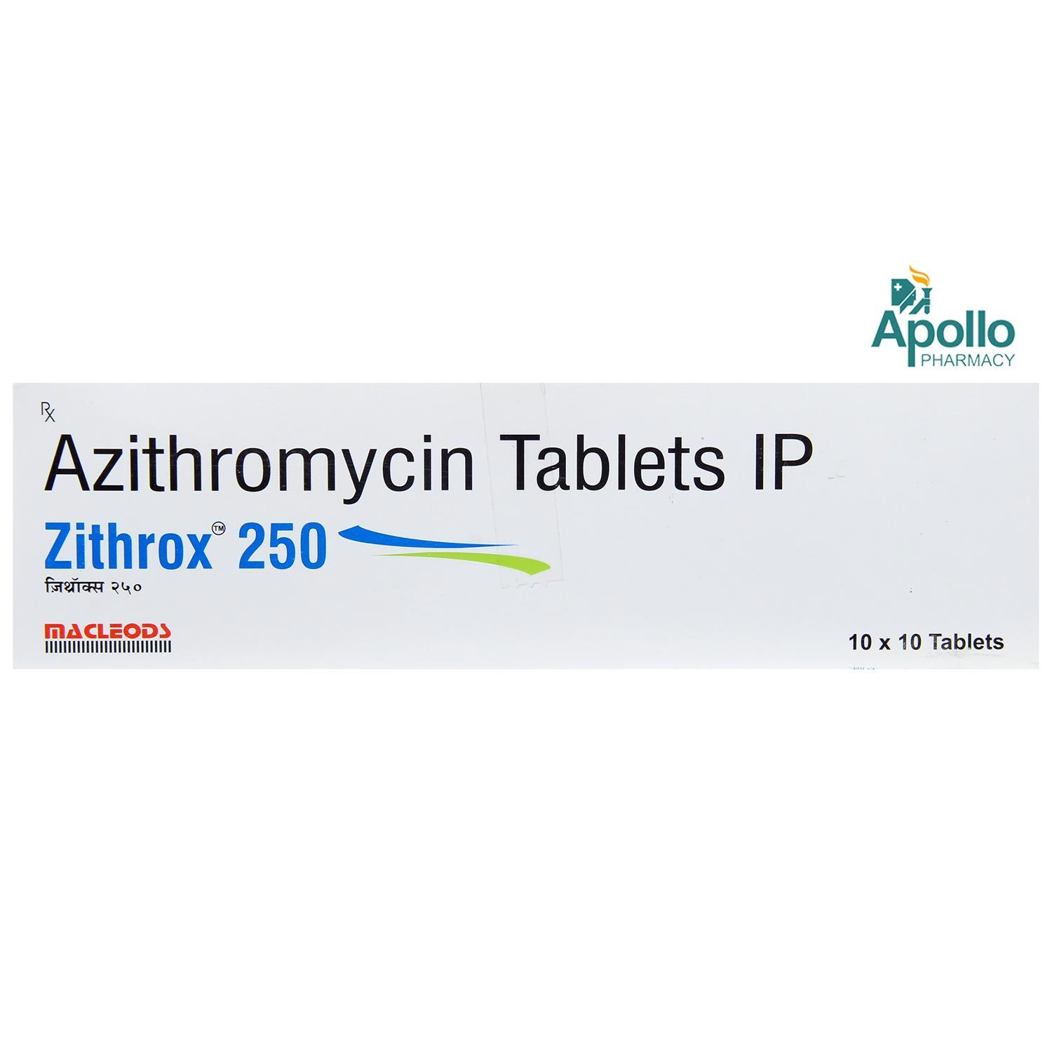 Zithrox 250 Tablet 10's Price, Uses, Side Effects, Composition - Apollo ...