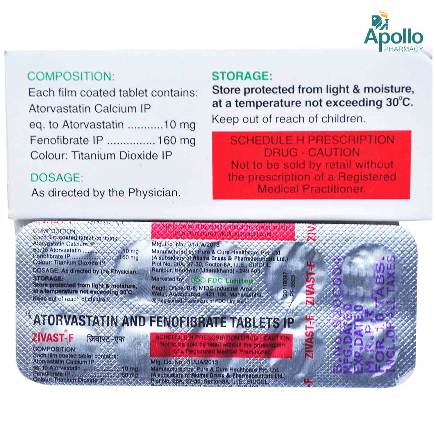 Zivast-F Tablet 10's Price, Uses, Side Effects, Composition - Apollo ...