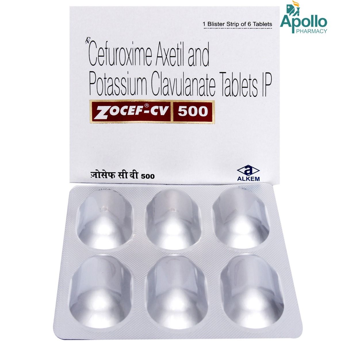 Zocef CV 500 Tablet 6's Price, Uses, Side Effects, Composition - Apollo ...