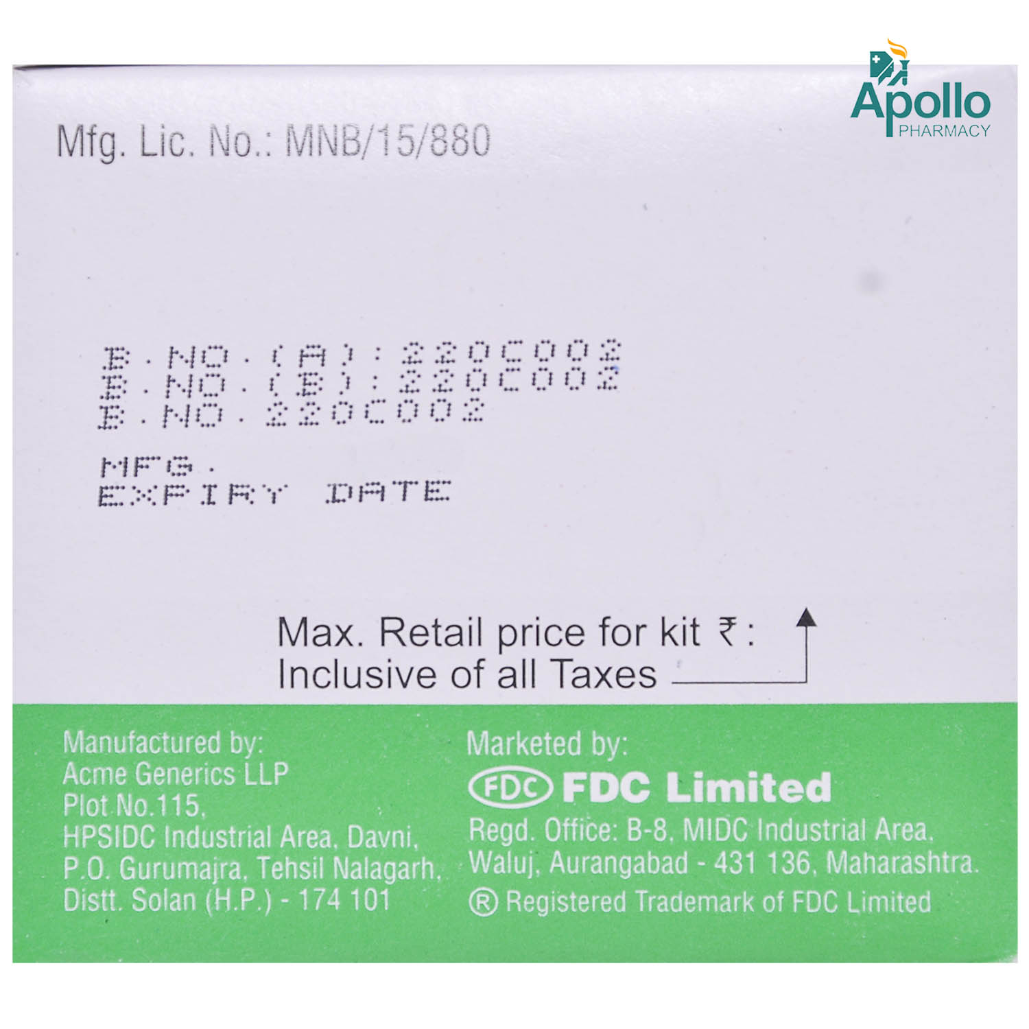 Zocon T Kit Tablet 1's Price, Uses, Side Effects, Composition - Apollo ...