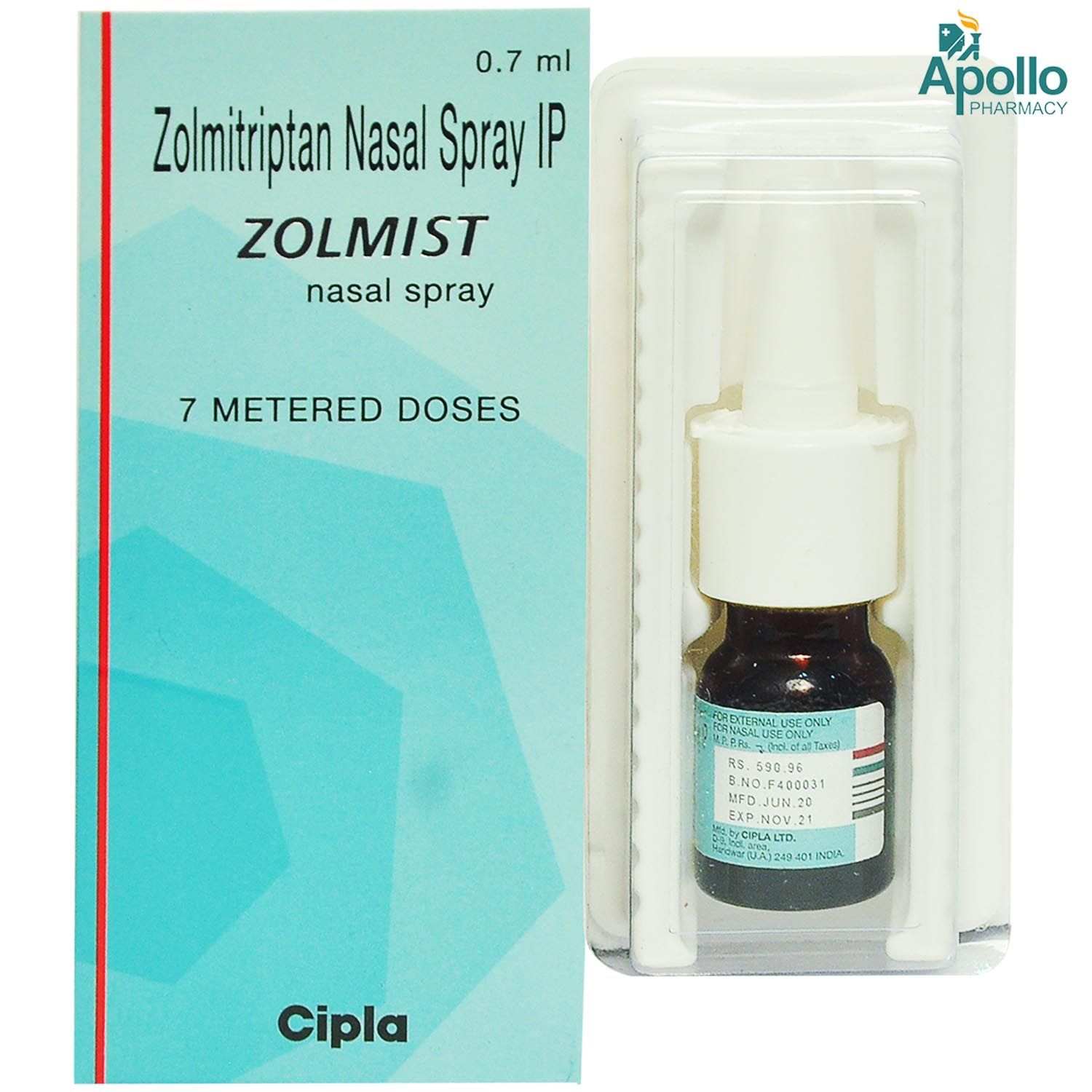 Zolmist Nasl Spray 7 mdi Price, Uses, Side Effects, Composition ...