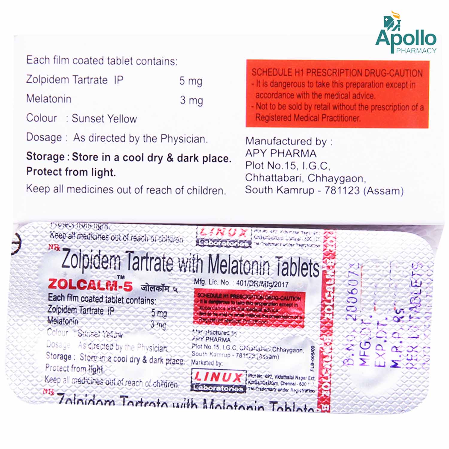 Zolcalm 5 Tablet 10's Price, Uses, Side Effects, Composition - Apollo ...